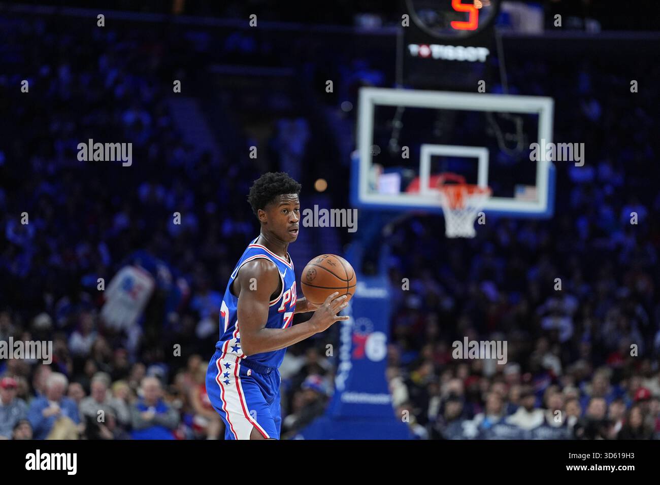 Philadelphia 76ers' Vj Edgecombe in action during an NBA basketball ...