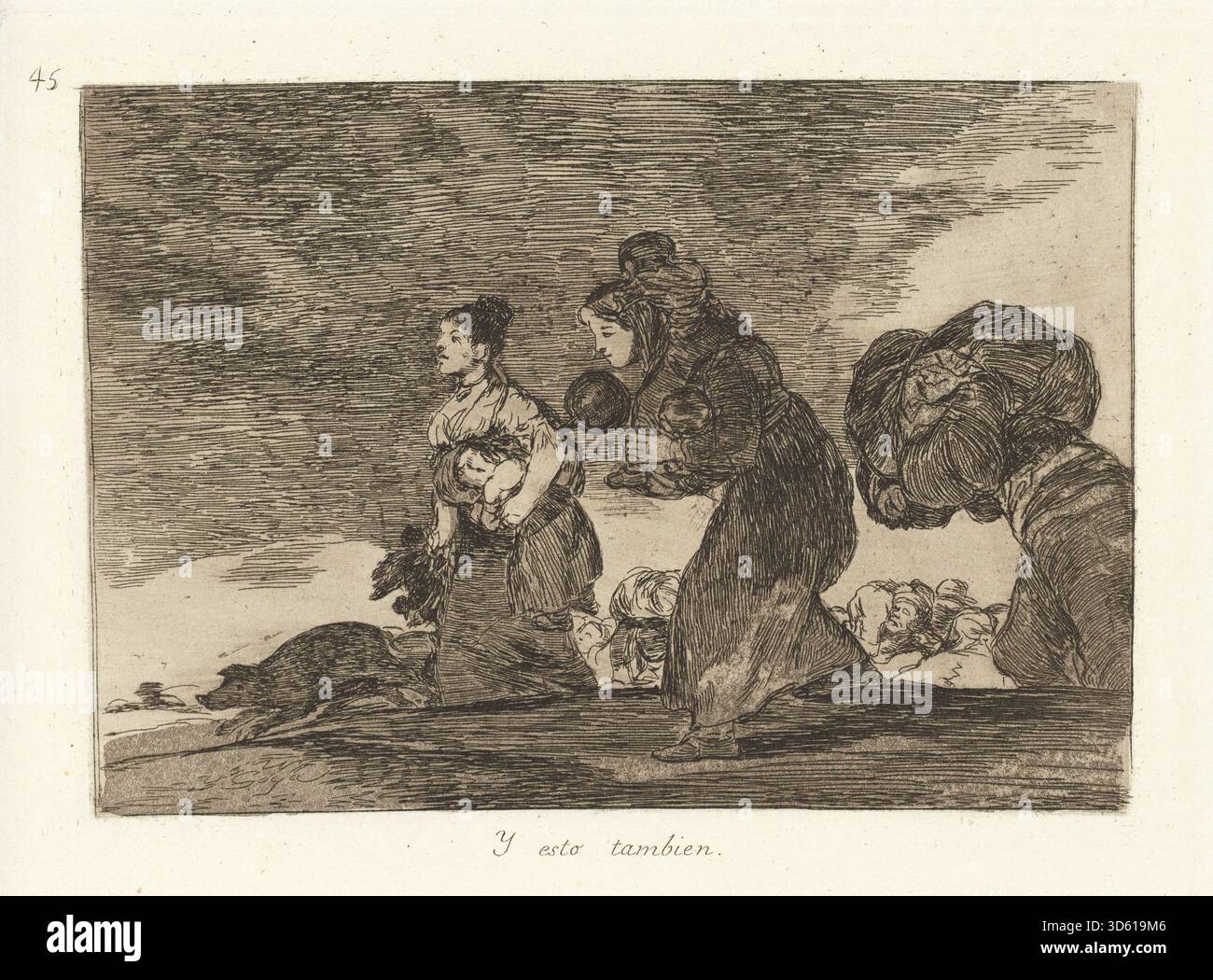 This etching by Francisco de Goya, published in 1863, titled 'And This ...