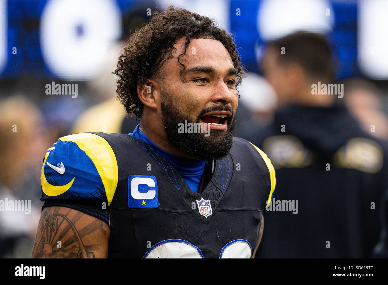 Los Angeles Rams running back Kyren Williams (23) during pregame of a ...