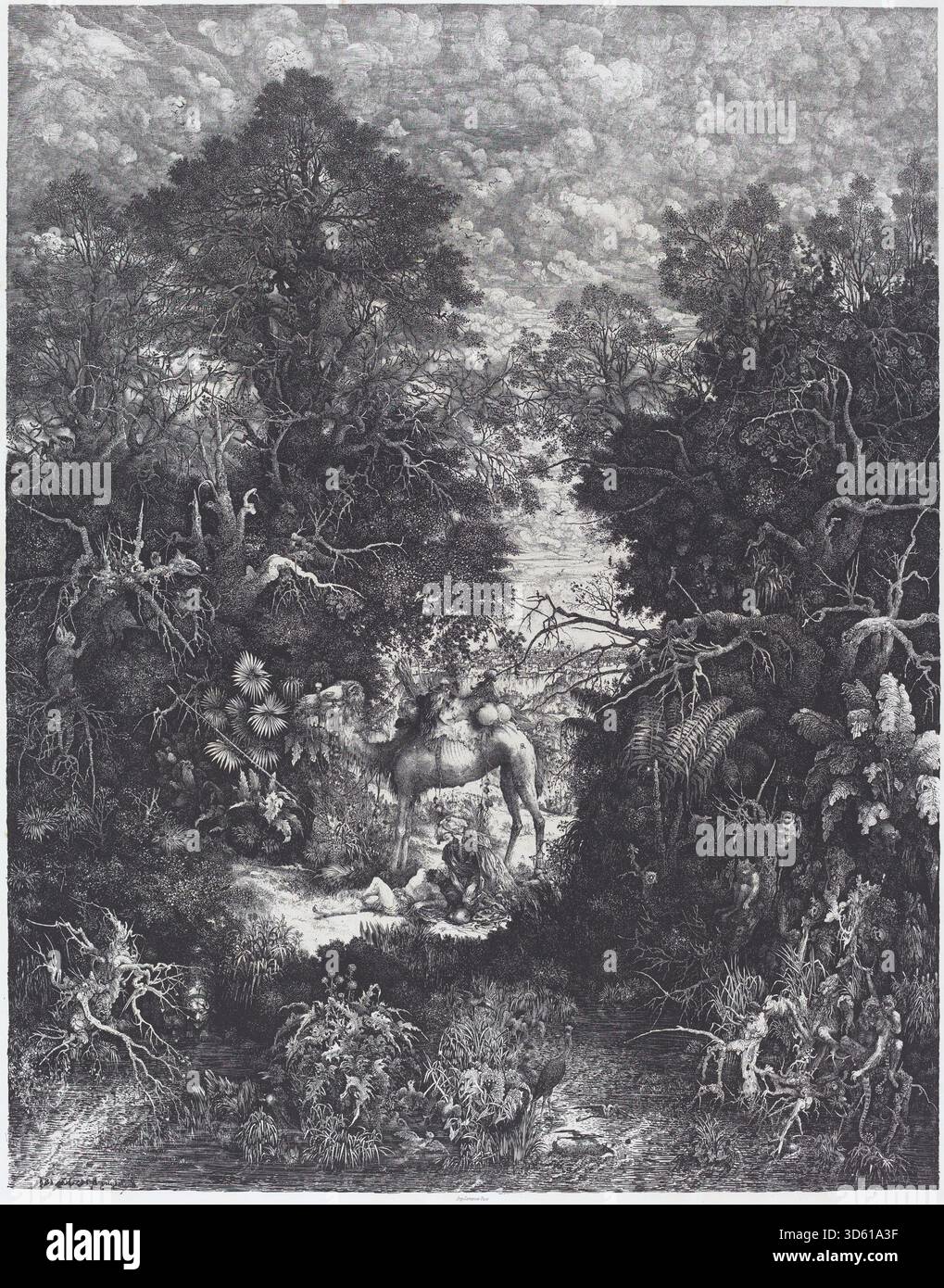 An 1861 drawing by Rodolphe Bresdin illustrating the biblical parable ...