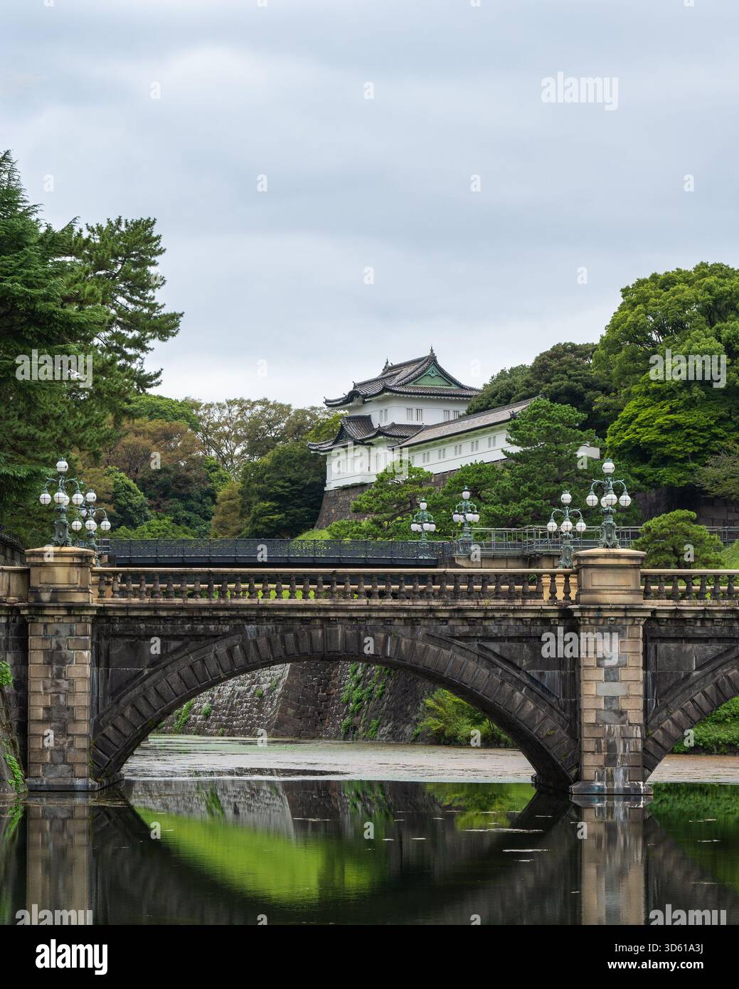 The historic Stone Bridge spans the moat leading to the Imperial Palace ...
