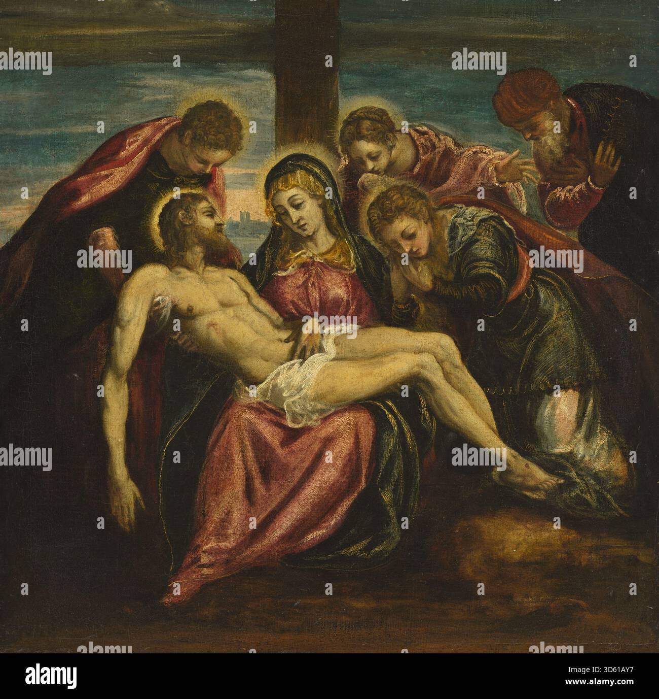 This painting of the Lamentation, from the circle of Tintoretto, dated ...
