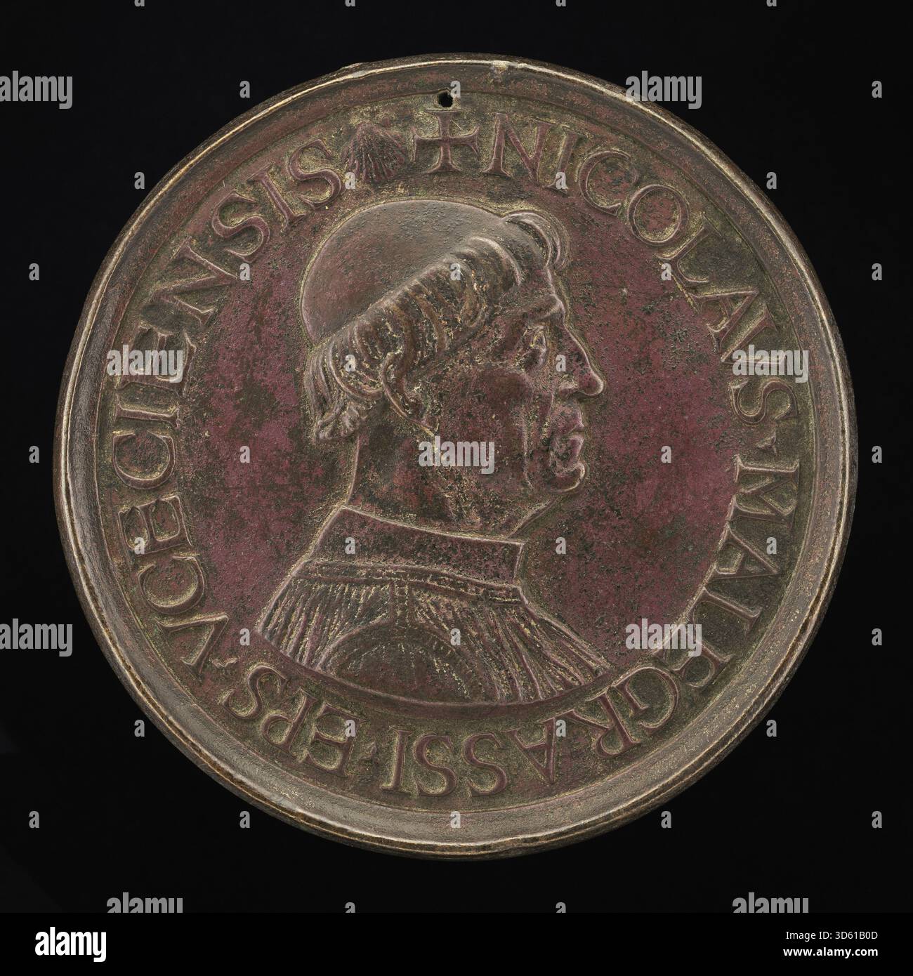A medal attributed to Giovanni Candida, circa 1503, depicting Nicolas ...
