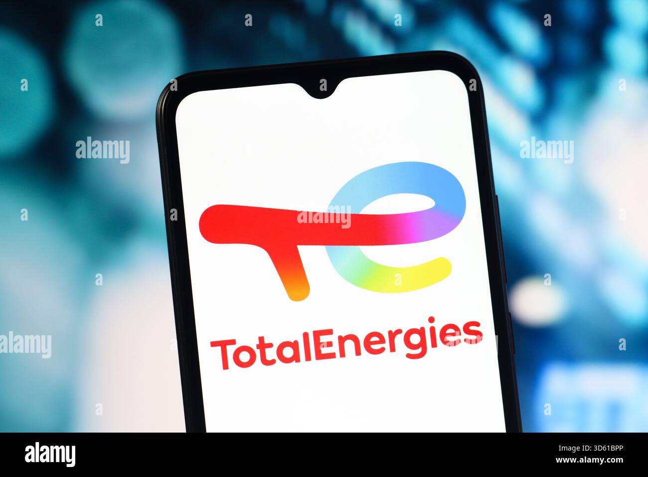 In this photo illustration, the TotalEnergies (Total Energies) logo is ...