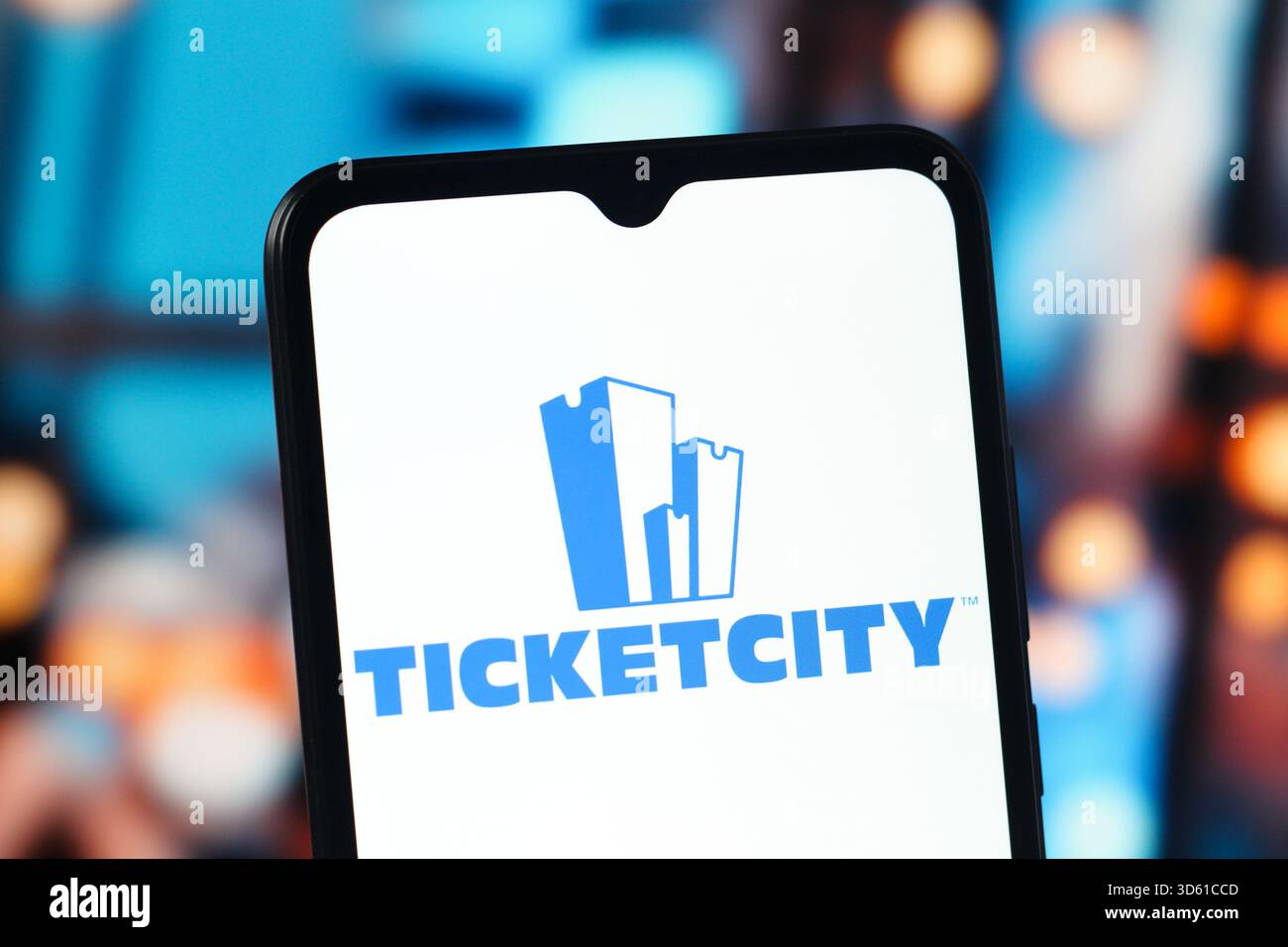 In this photo illustration, the TicketCity (Ticket City) logo is seen ...