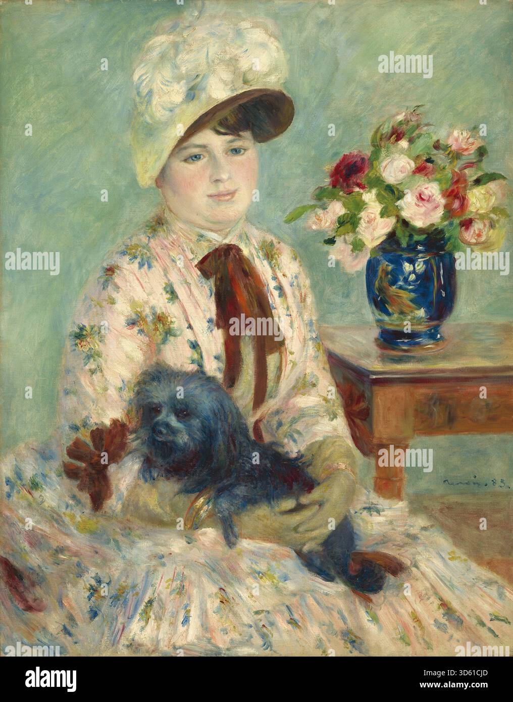 This 1883 portrait by Auguste Renoir depicts Mlle Charlotte Berthier ...