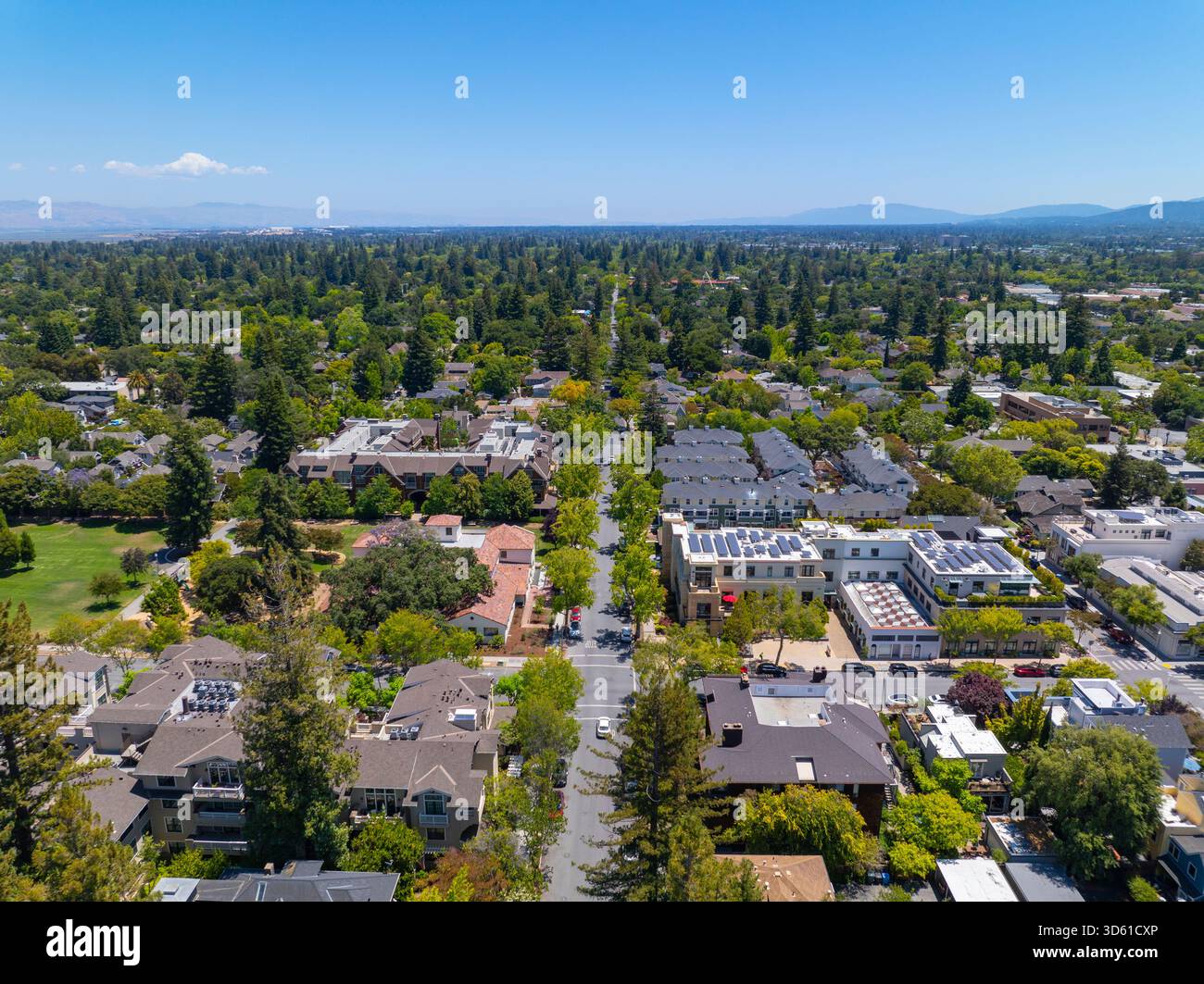 City palo alto hall aerial hi-res stock photography and images - Alamy