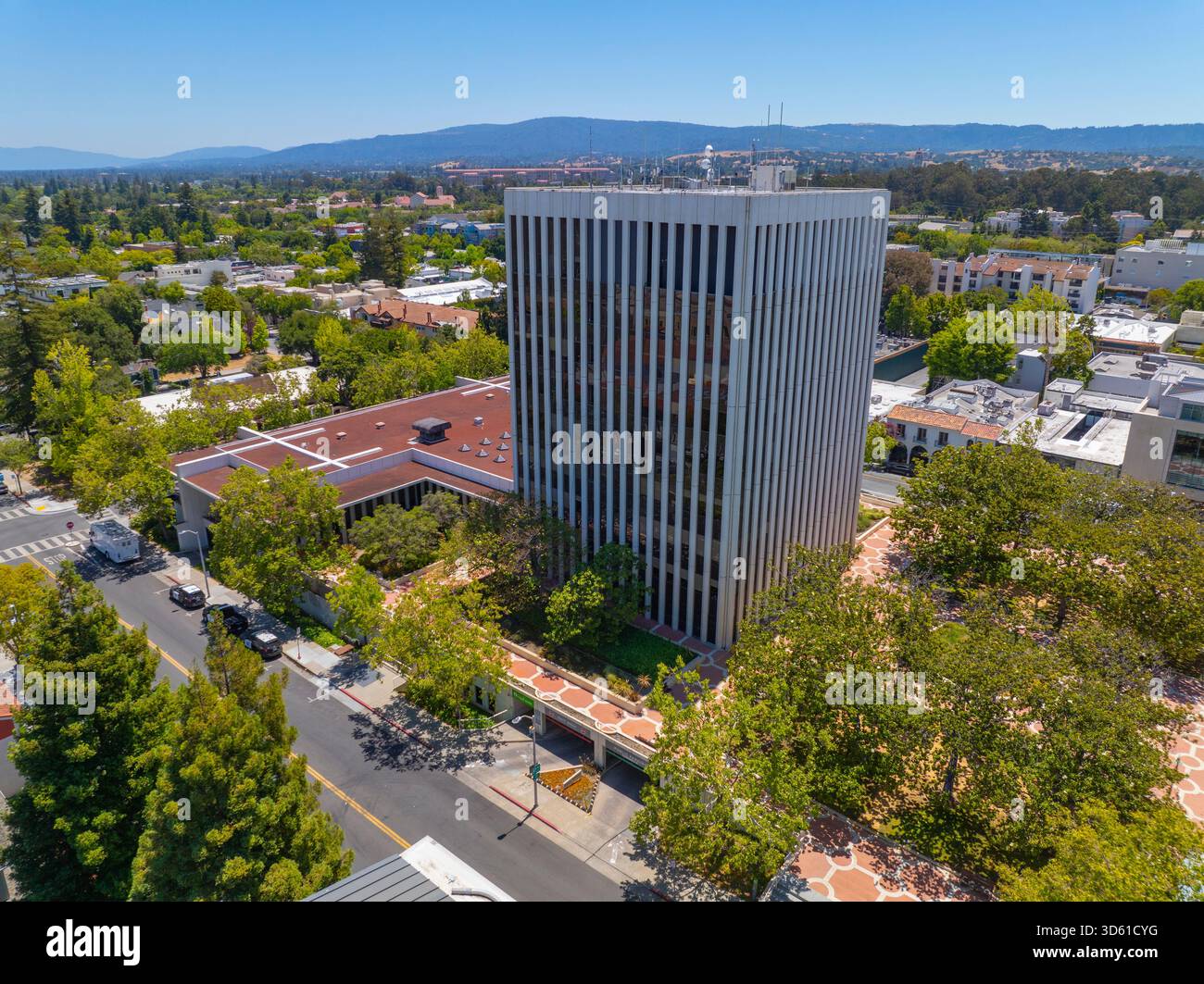 City palo alto hall aerial hi-res stock photography and images - Alamy