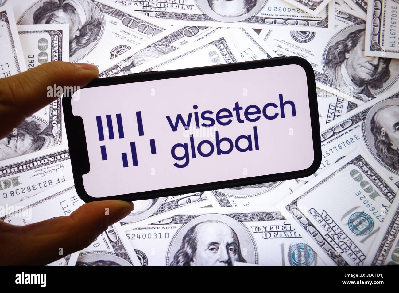 In this photo illustration, the WiseTech Global company logo is seen ...