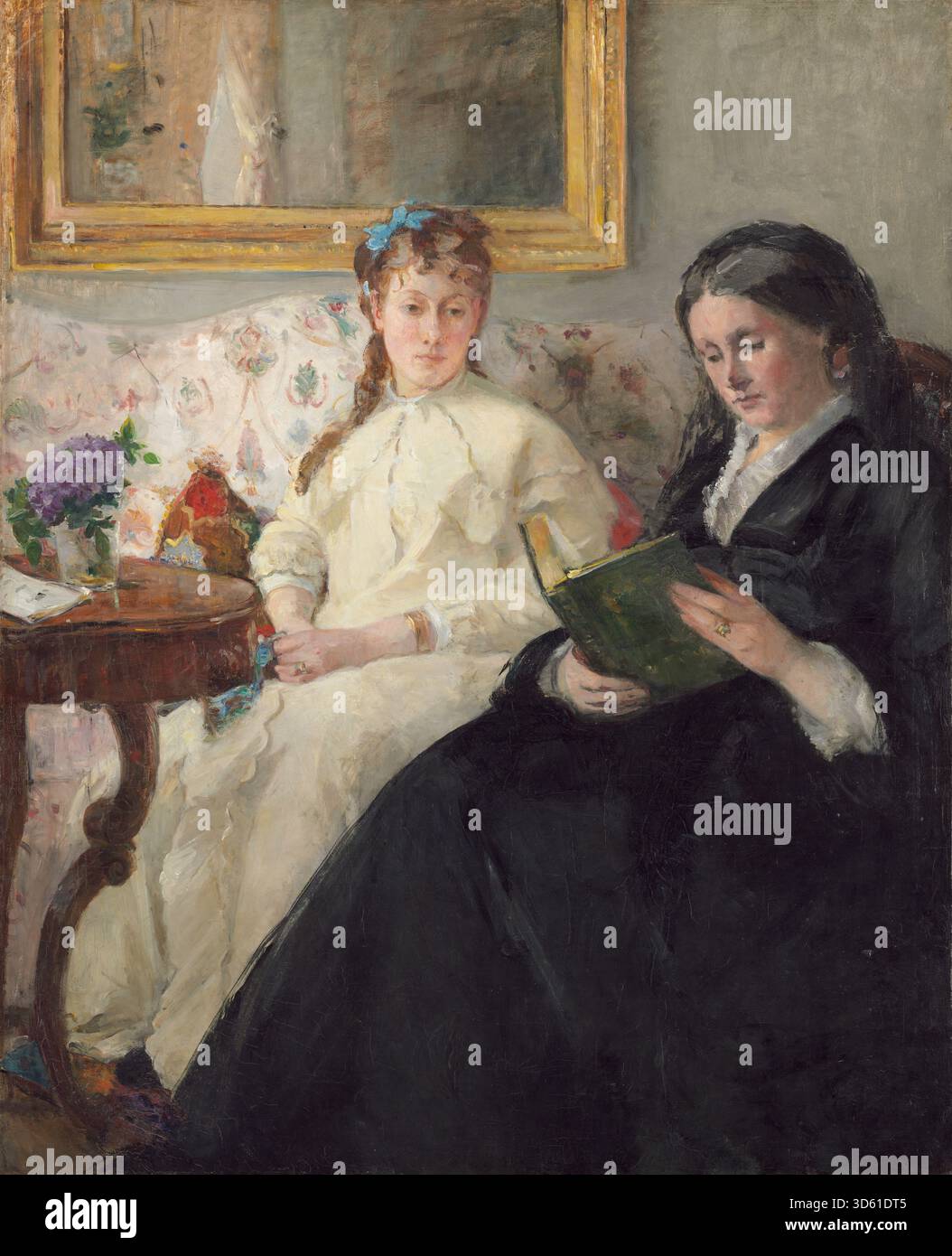 This oil painting by Berthe Morisot measures 101 by 81.8 cm, framed at ...