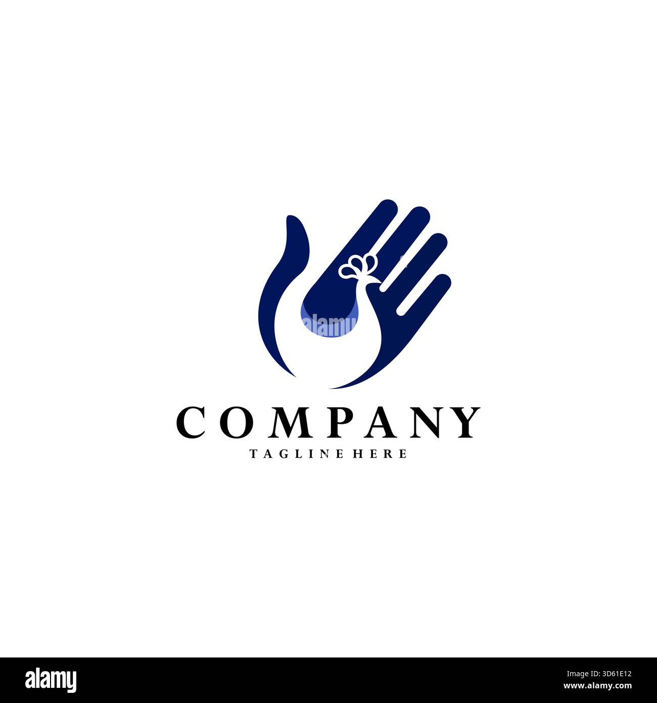 hand peacock logo design vector Stock Vector Image & Art - Alamy