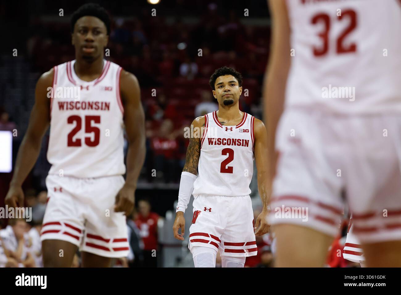 November 17, 2025: Wisconsin Badgers guard Nick Boyd (2) during the NCAA basketball game between ...