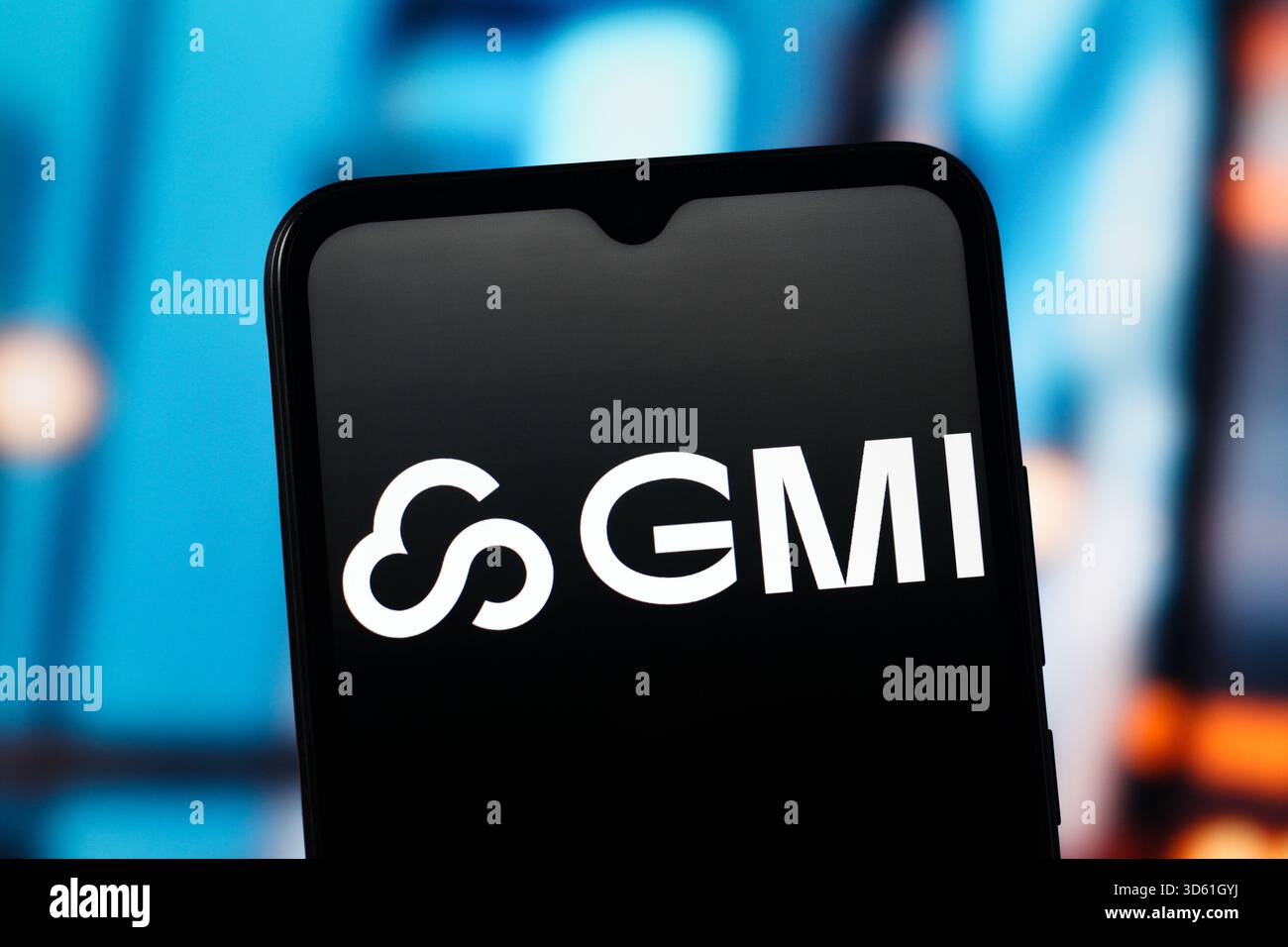In this photo illustration, the GMI Cloud logo is seen displayed on a ...
