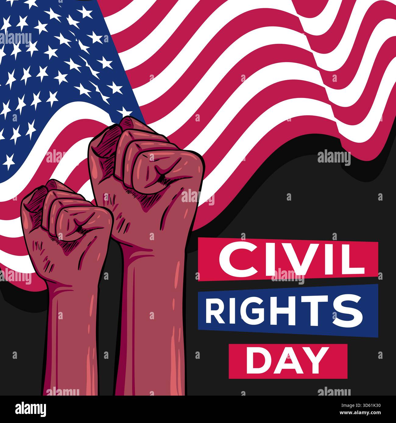 Poster civil rights movement Stock Vector Images - Alamy