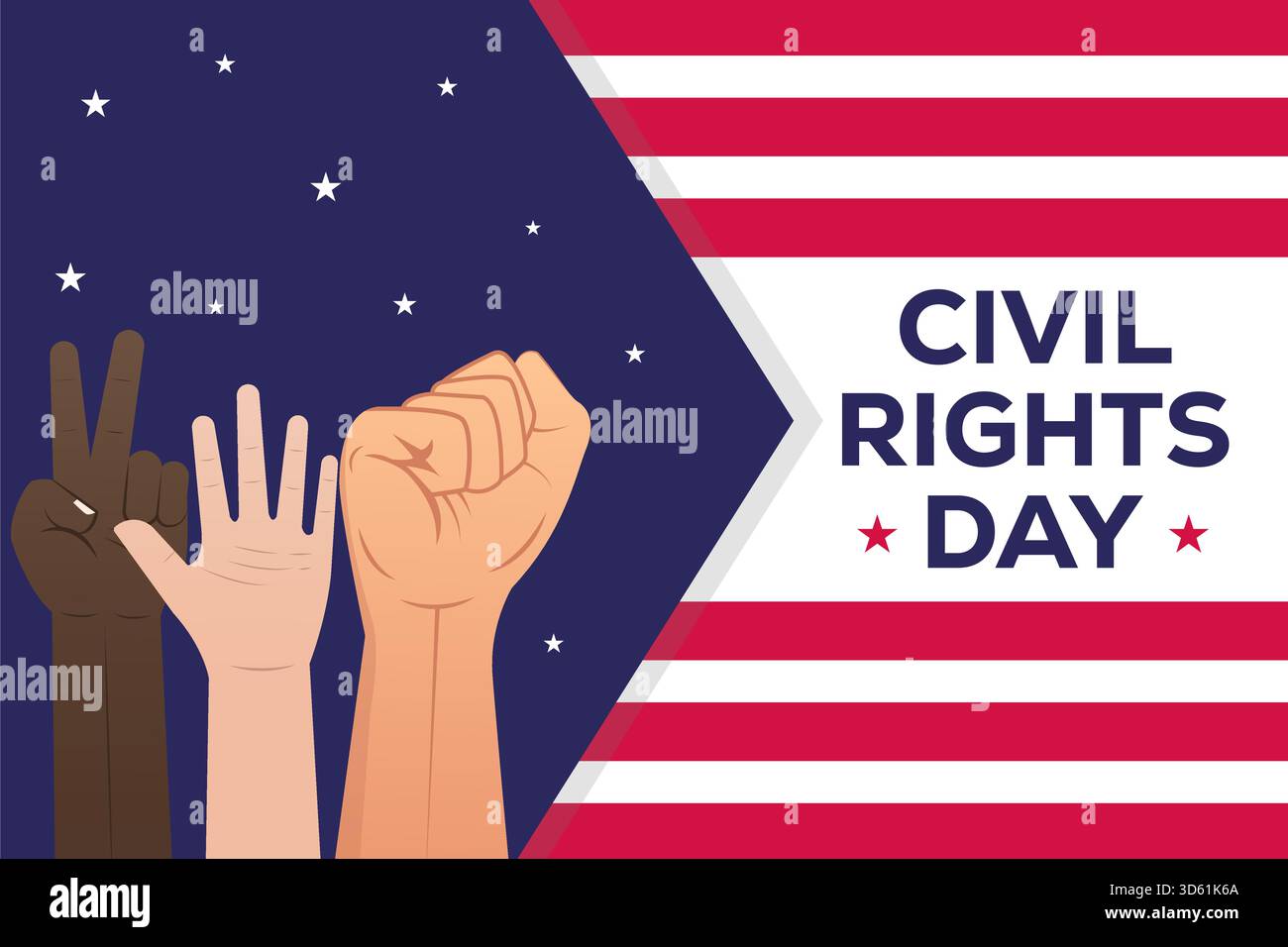 Us civil rights movement Stock Vector Images - Alamy
