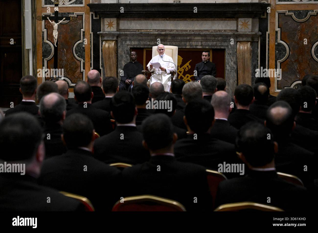 Pope Leo XIV meets with Vatican diplomatic staff serving at the Vatican ...