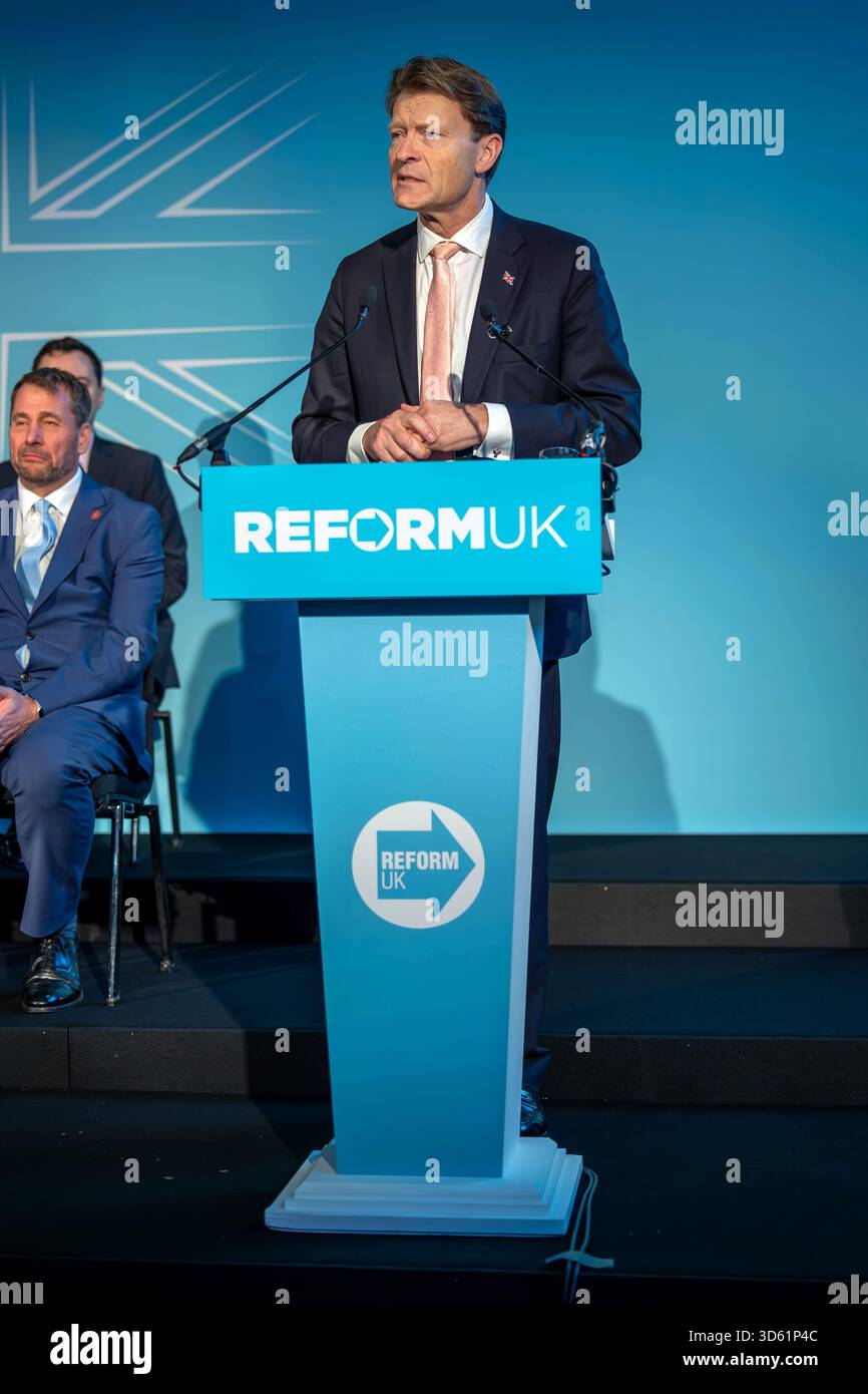 Church House Westminster — 17 November 2025. Reform UK leader Richard ...