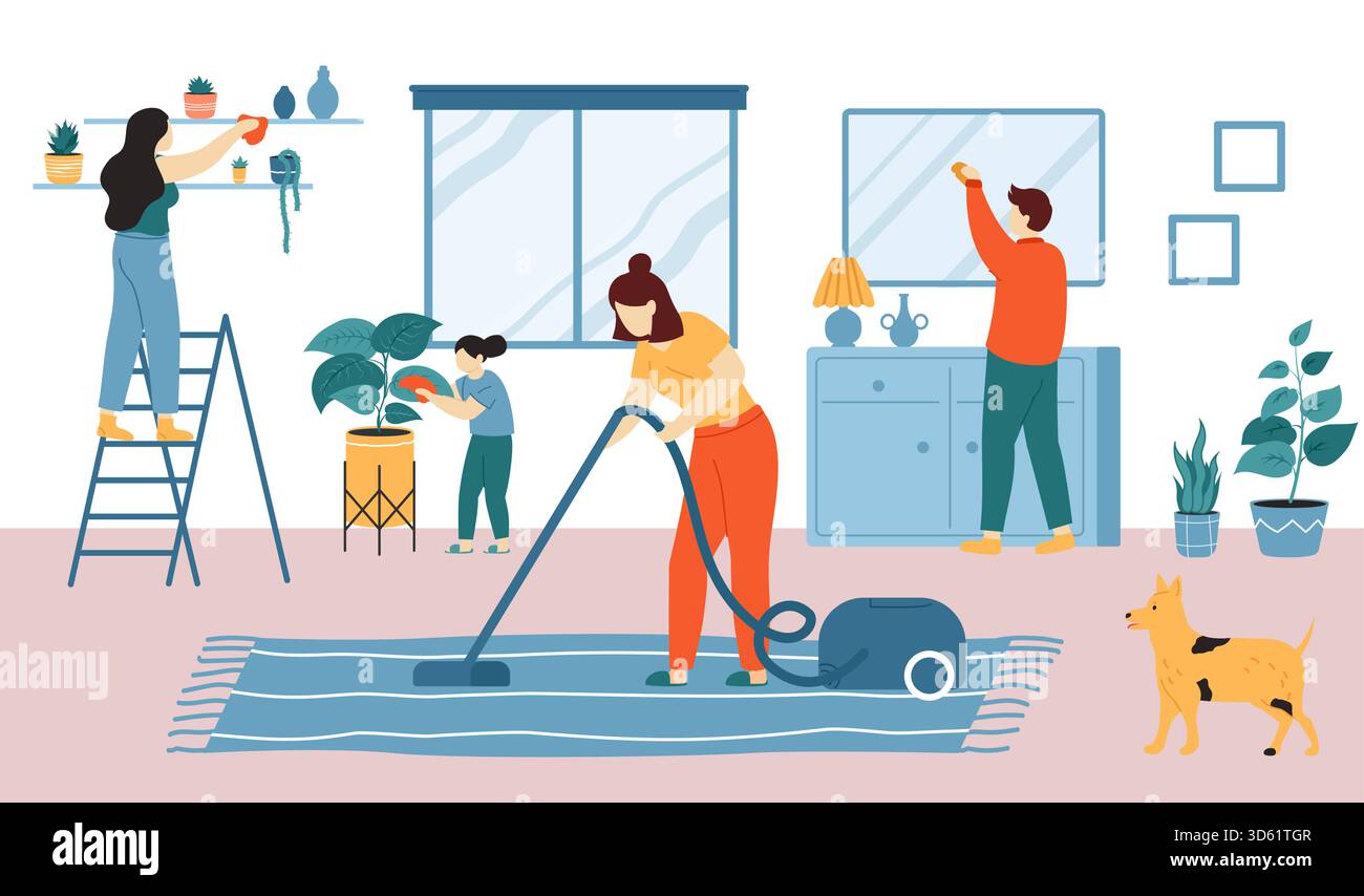 Weekend family home Stock Vector Images - Alamy