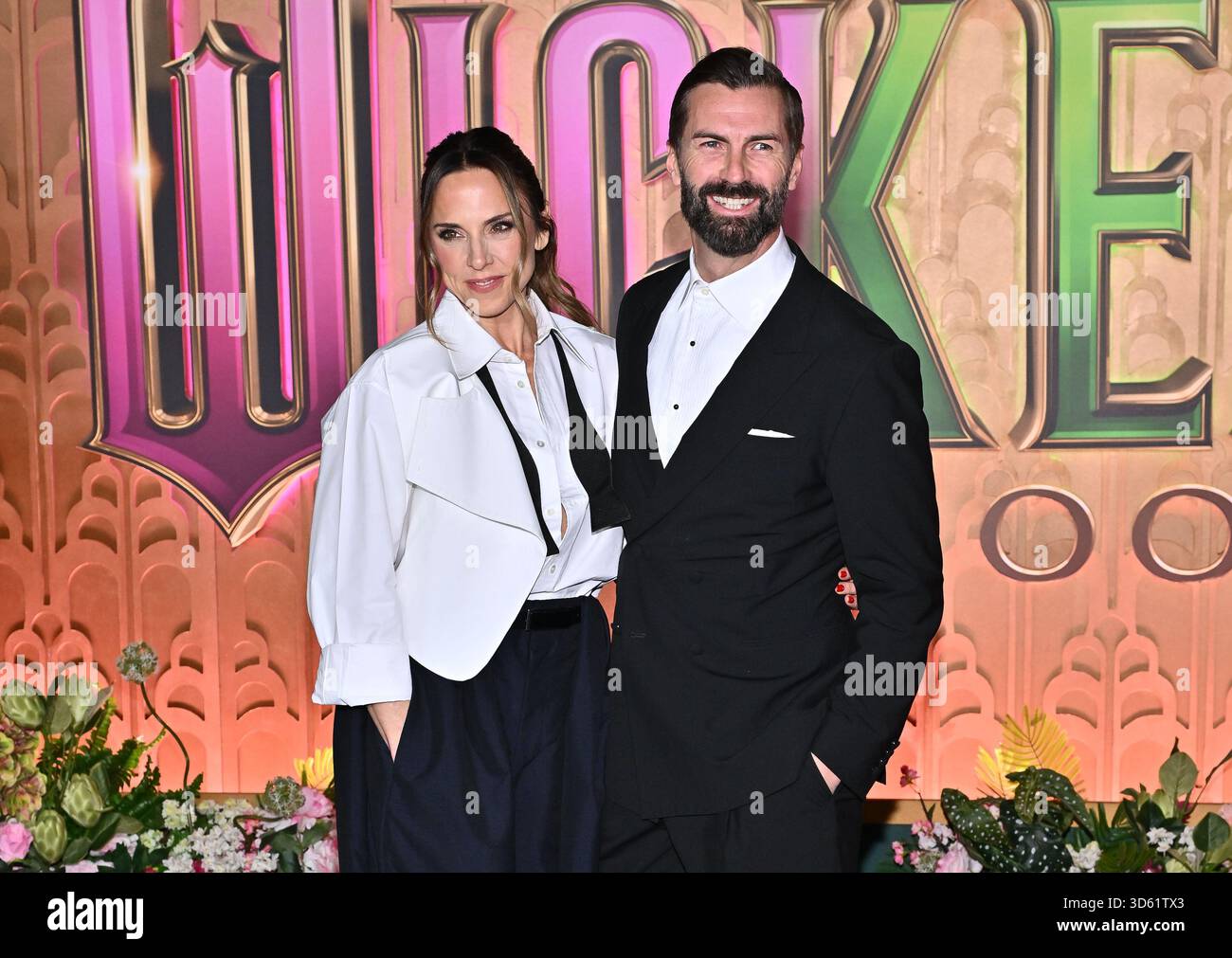 Melanie C, left, and Christopher Dingwall attend the premiere of ...