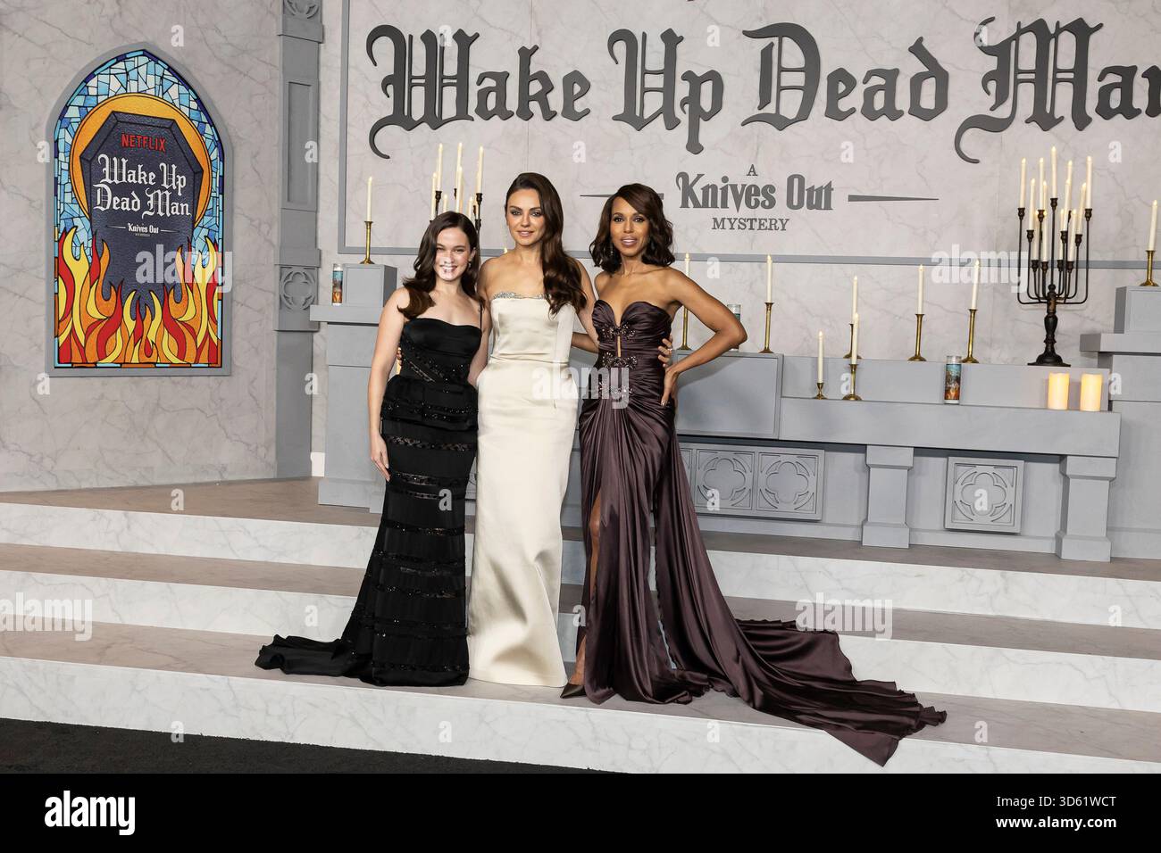 Cailee Spaeny, Mila Kunis and Kerry Washington attend the arrivals of ...