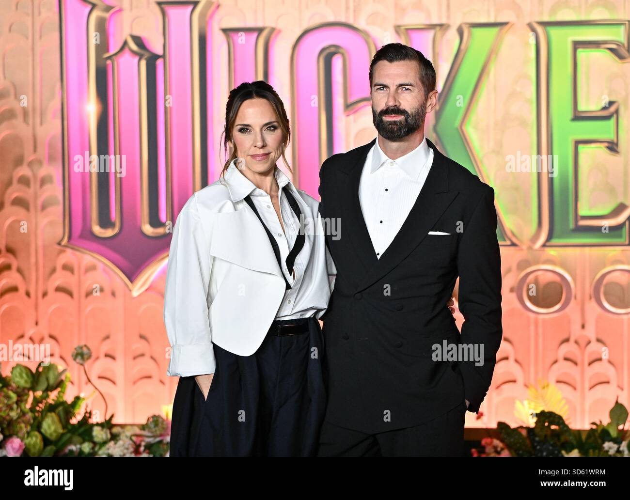 Melanie C, left, and Christopher Dingwall attend the premiere of ...