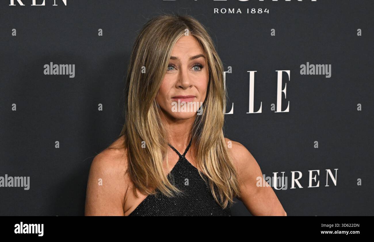 Jennifer Aniston arriving to Elle Women In Hollywood 2025 held at the ...