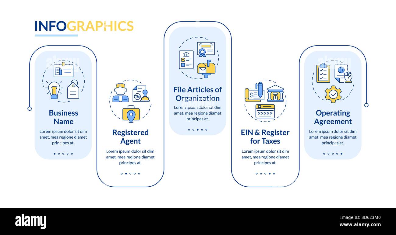 Create LLC rectangle infographic vector Stock Vector Image & Art - Alamy