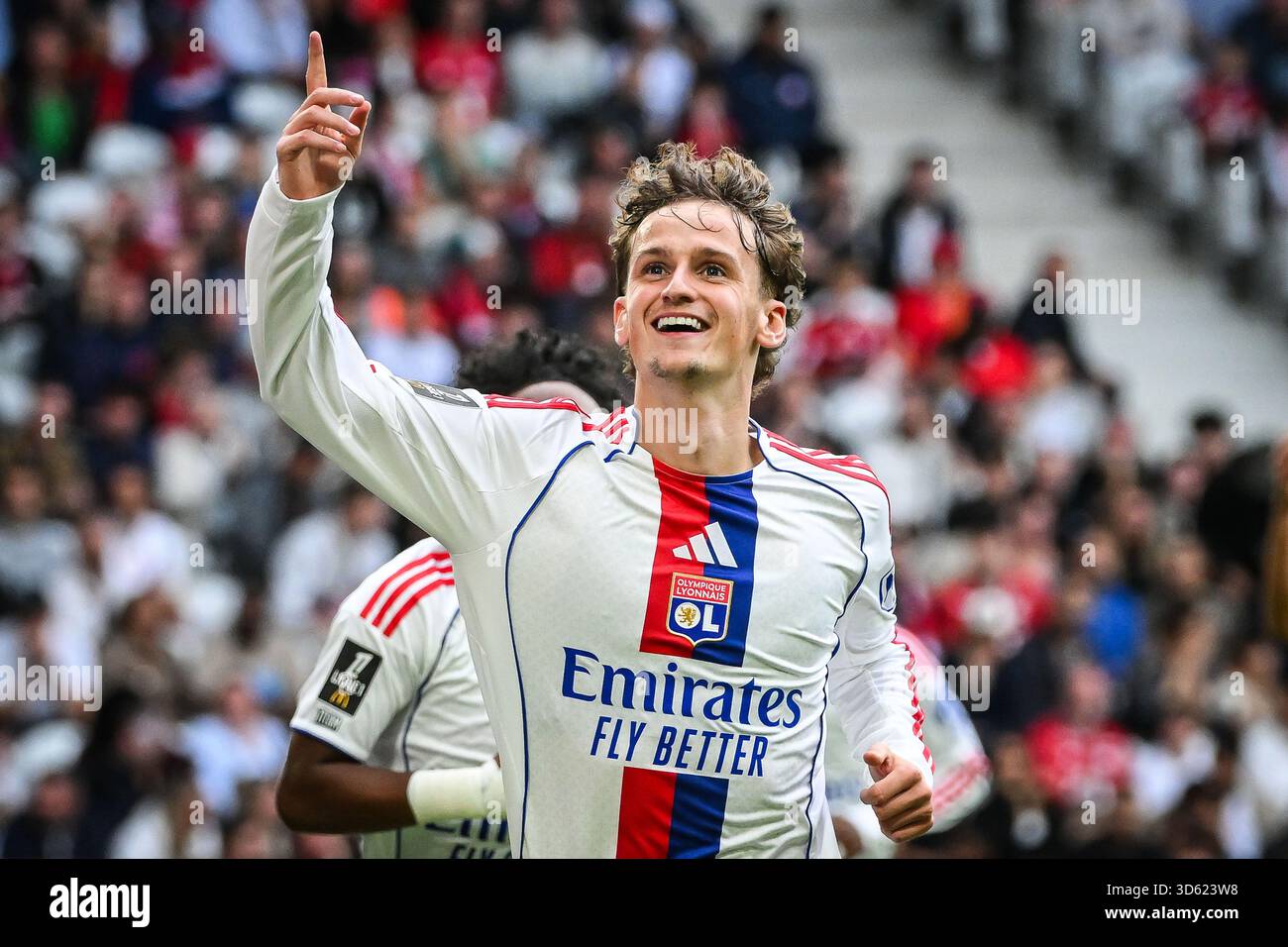 Tyler MORTON of Lyon celebrates his goal during the French championship ...