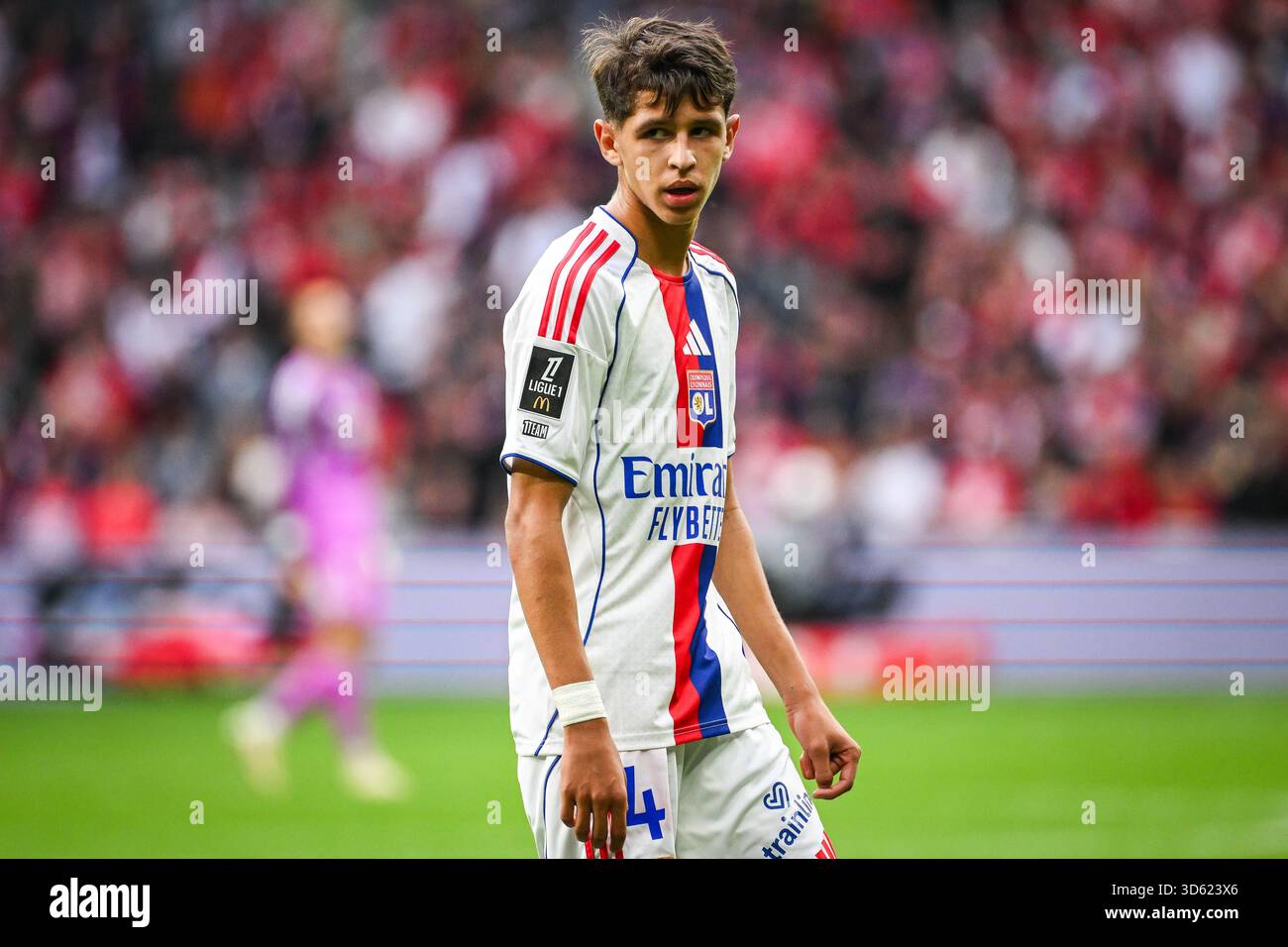 Khalis MERAH of Lyon during the French championship Ligue 1 football ...