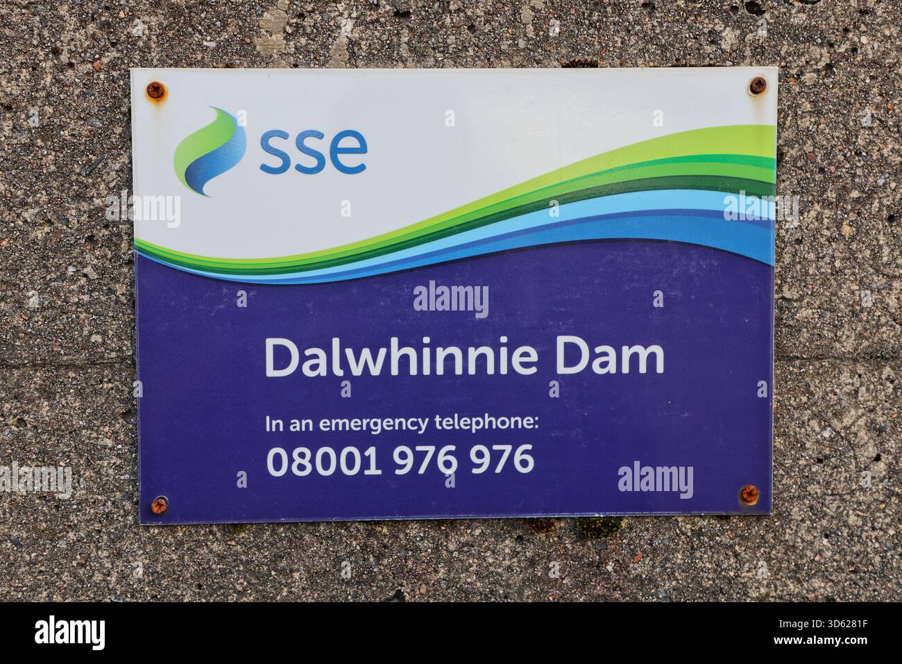 Dalwhinnie Dam at north eastern end of Loch Ericht Scotland November ...