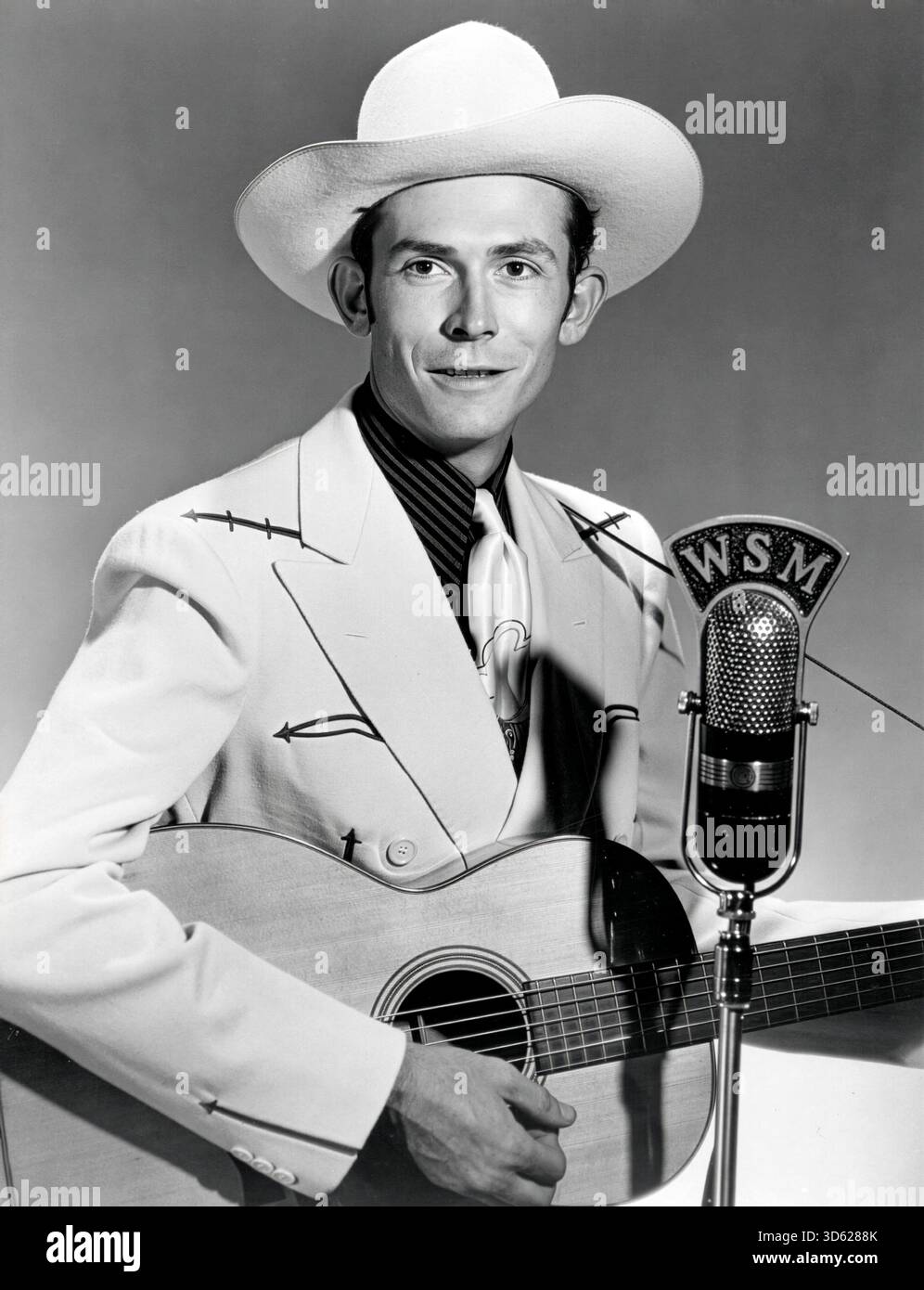 Country and Western star Hank Williams with his guitar – publicity ...
