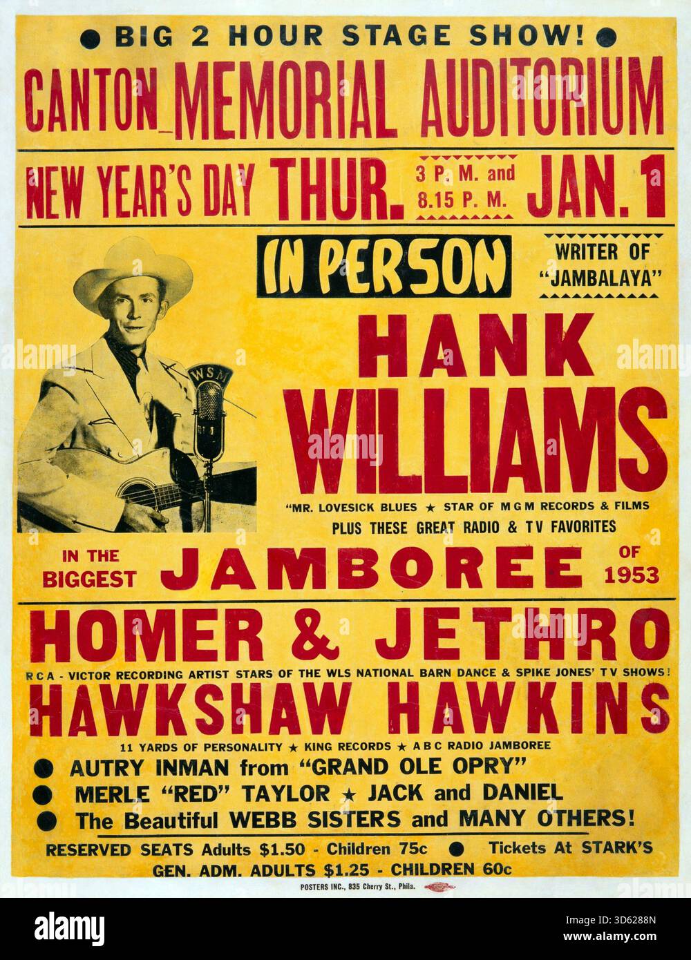 Hank williams concert poster hi-res stock photography and images - Alamy