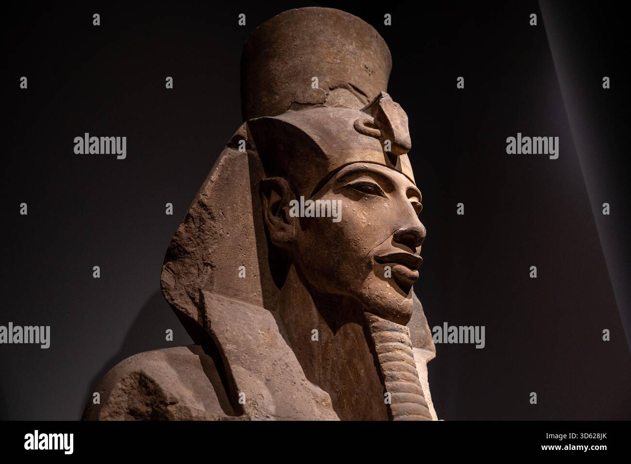 The Colossal statue of Akhenaten on display at the “Ancient Egypt ...