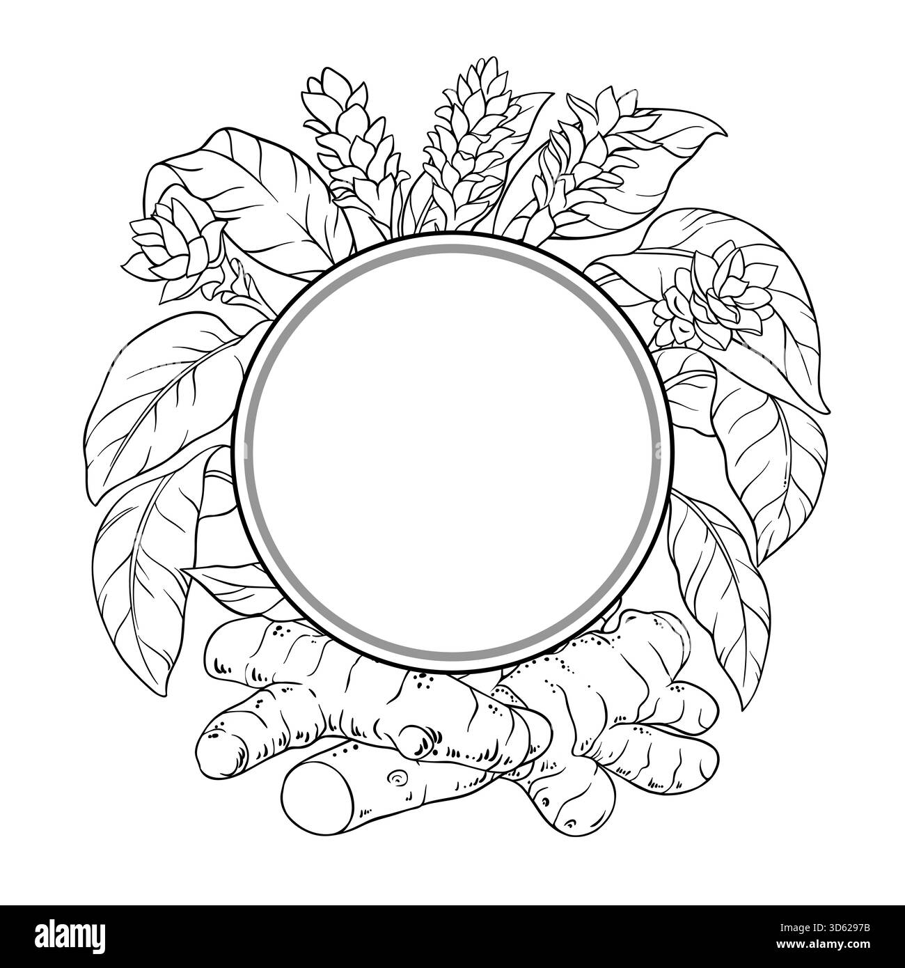 Turmeric spice background Black and White Stock Photos & Images - Alamy