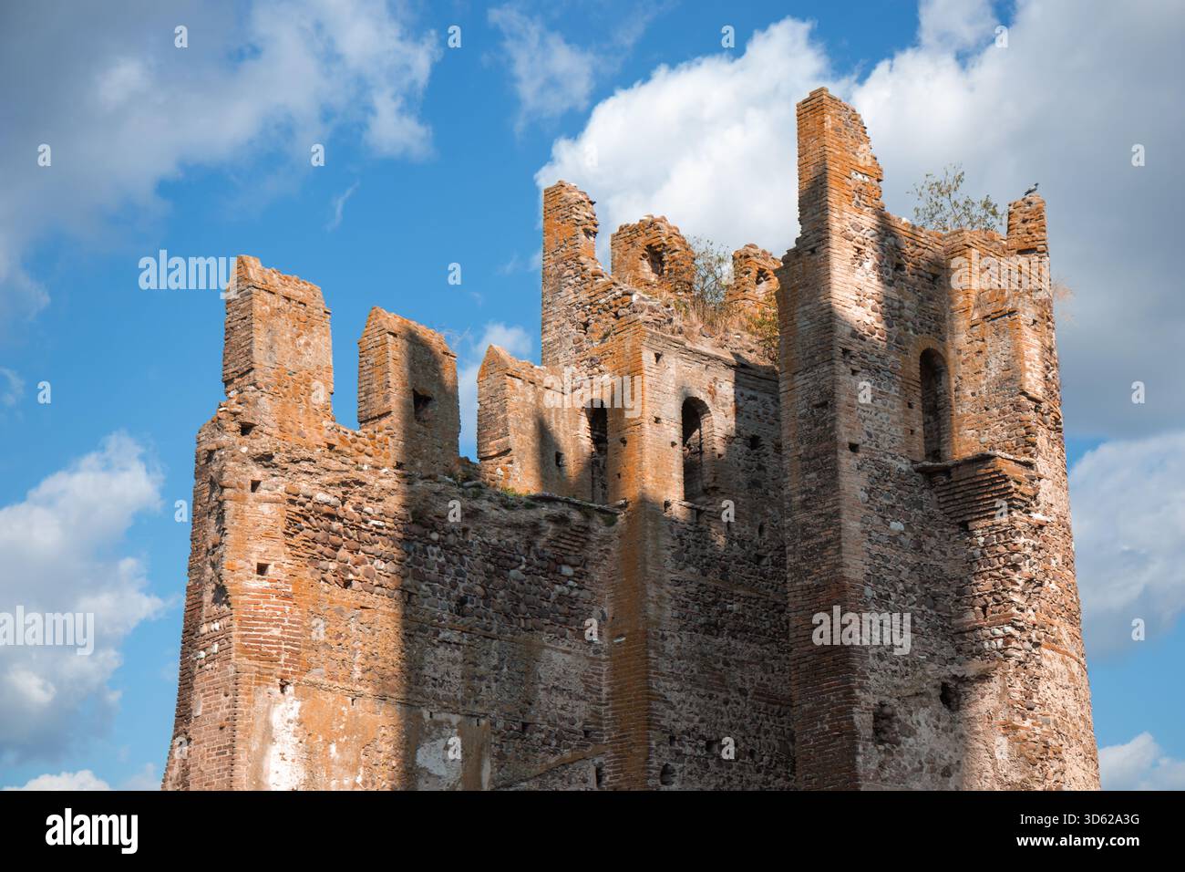 The ruins of ancient castle in Borghetto, Italy - a medieval fortress ...