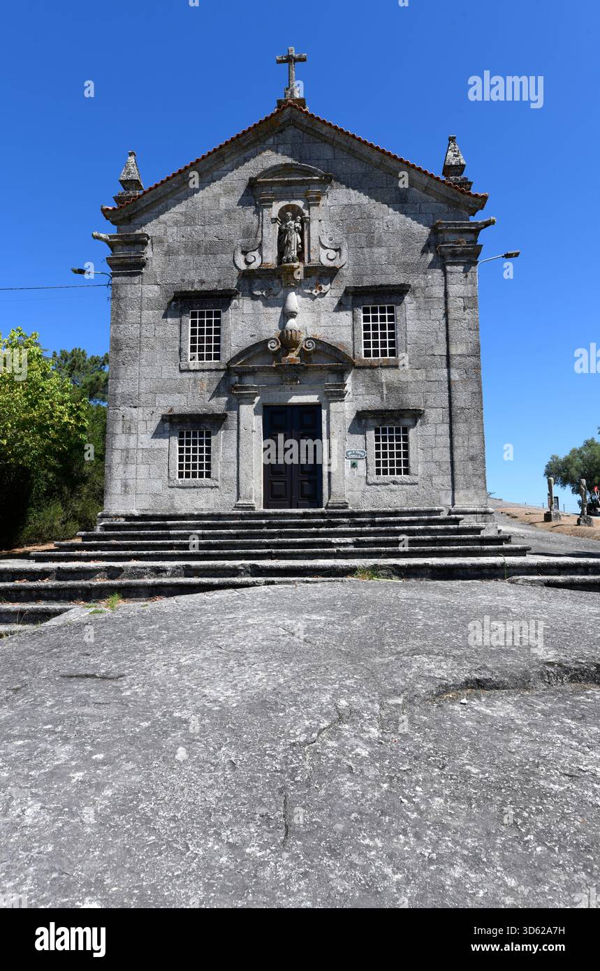Povoa de Lanhoso, Santuário da Senhora do Pilar built on a granitic ...