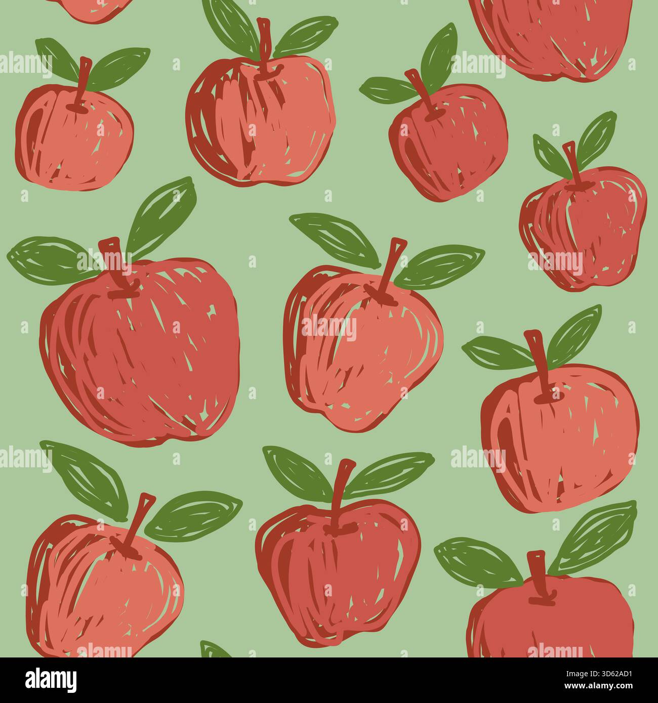 Seamless repeating pattern apples Stock Vector Images - Alamy
