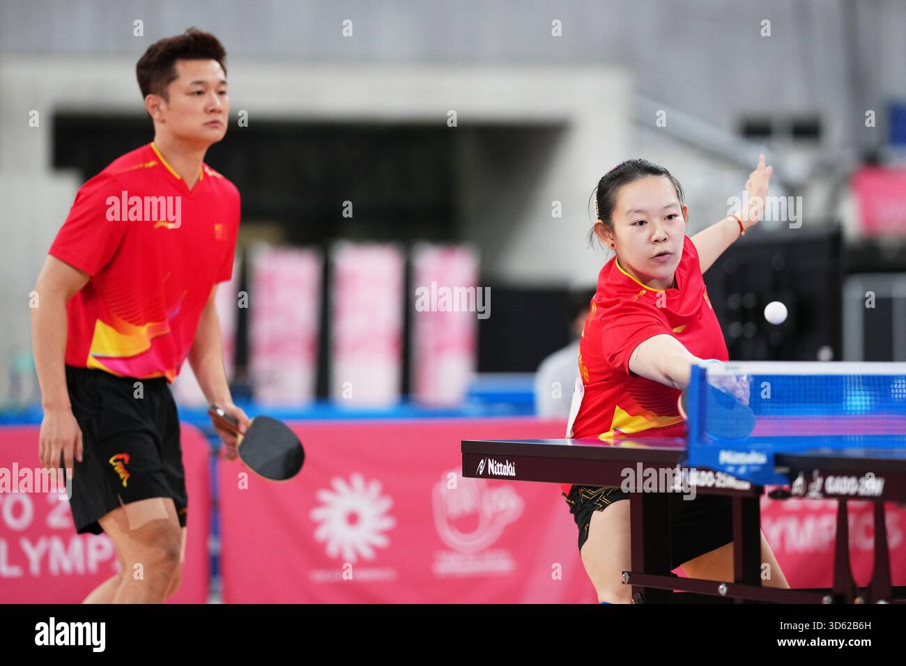 Wang Cong & Wang Zhe (CHN), NOVEMBER 18, 2025 - Table Tennis : Mix ...