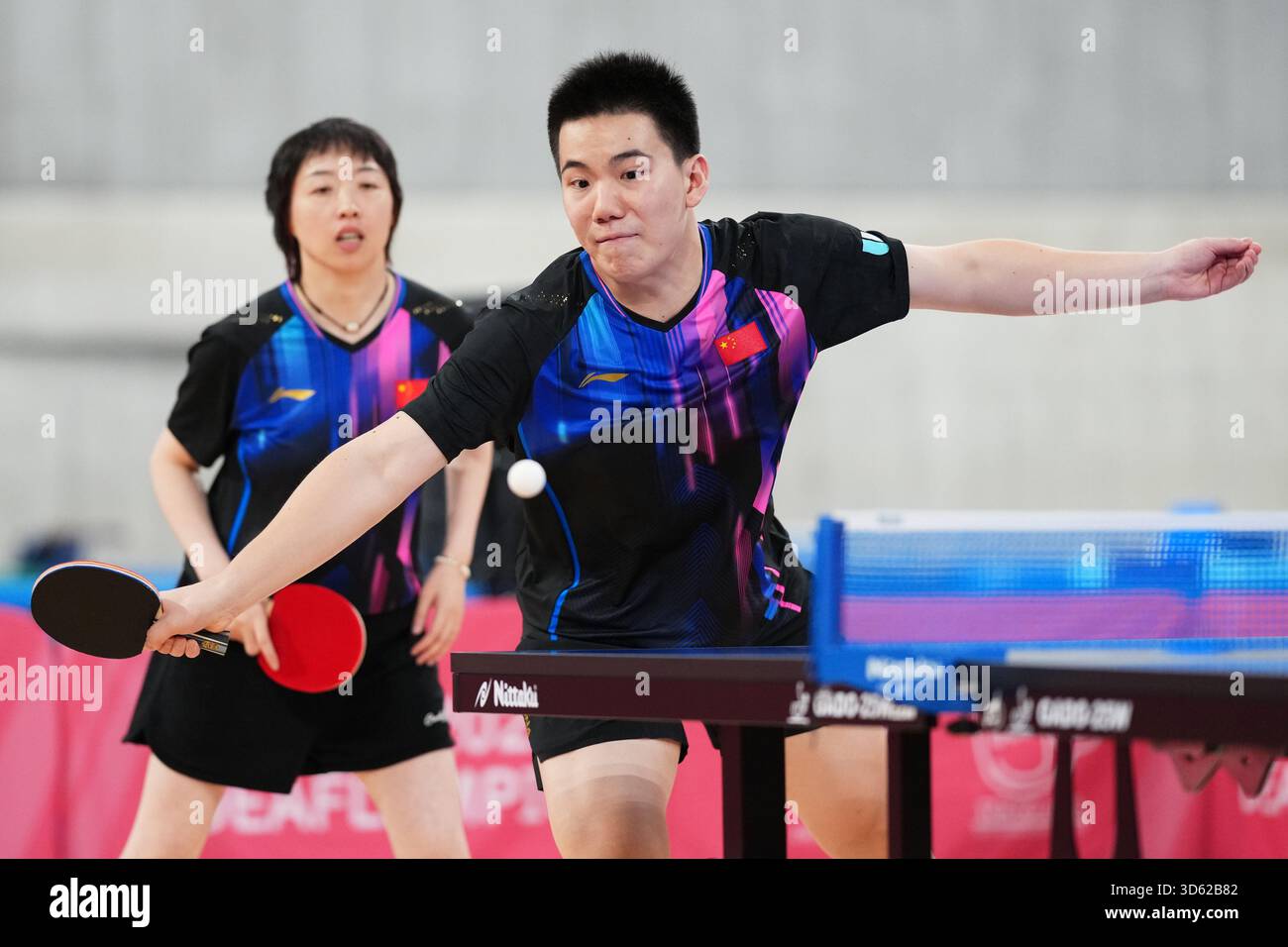 Lin Quan & Shi Ce (CHN), NOVEMBER 18, 2025 - Table Tennis : Mix Doubles ...