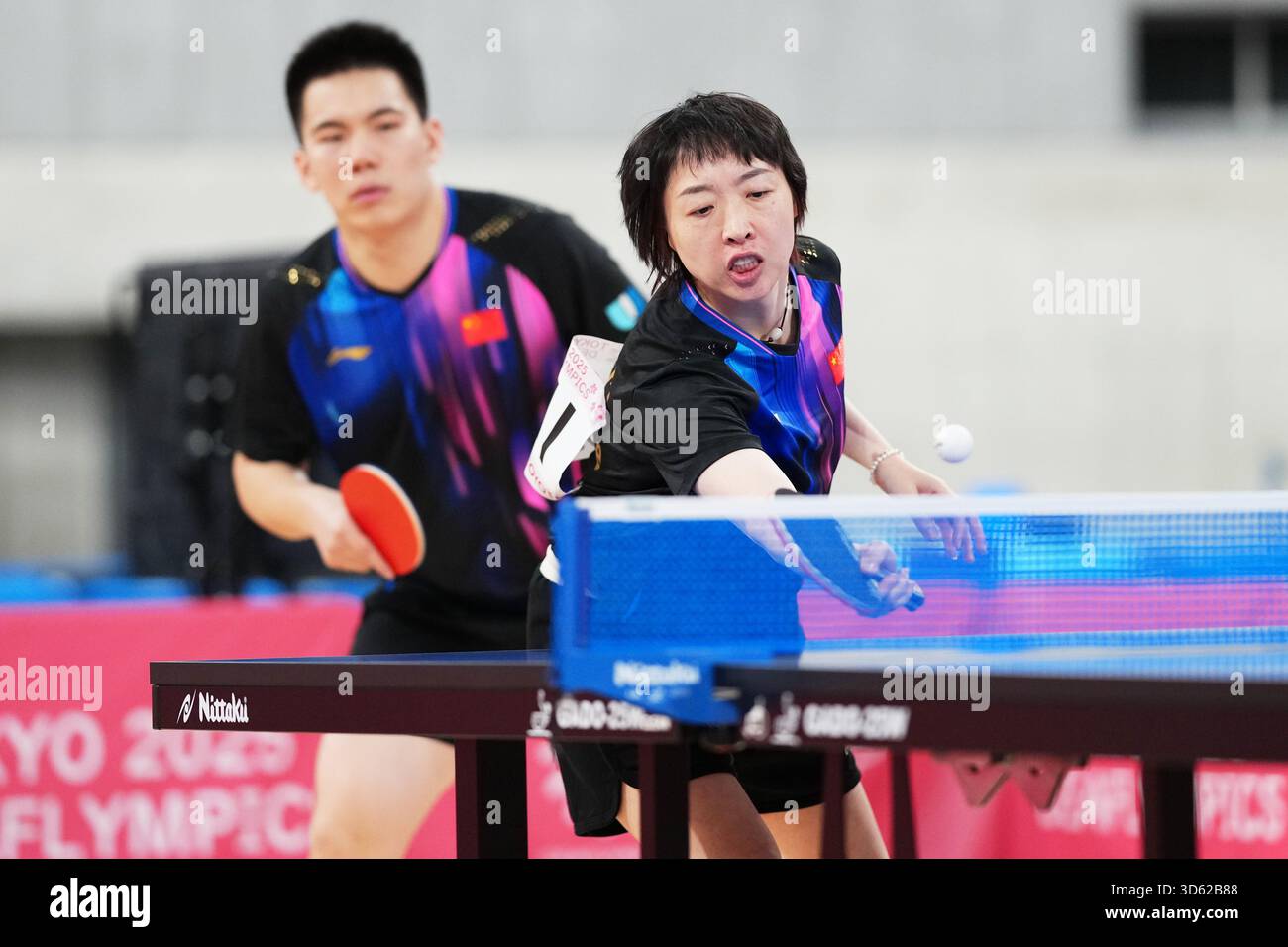 Lin Quan & Shi Ce (CHN), NOVEMBER 18, 2025 - Table Tennis : Mix Doubles ...