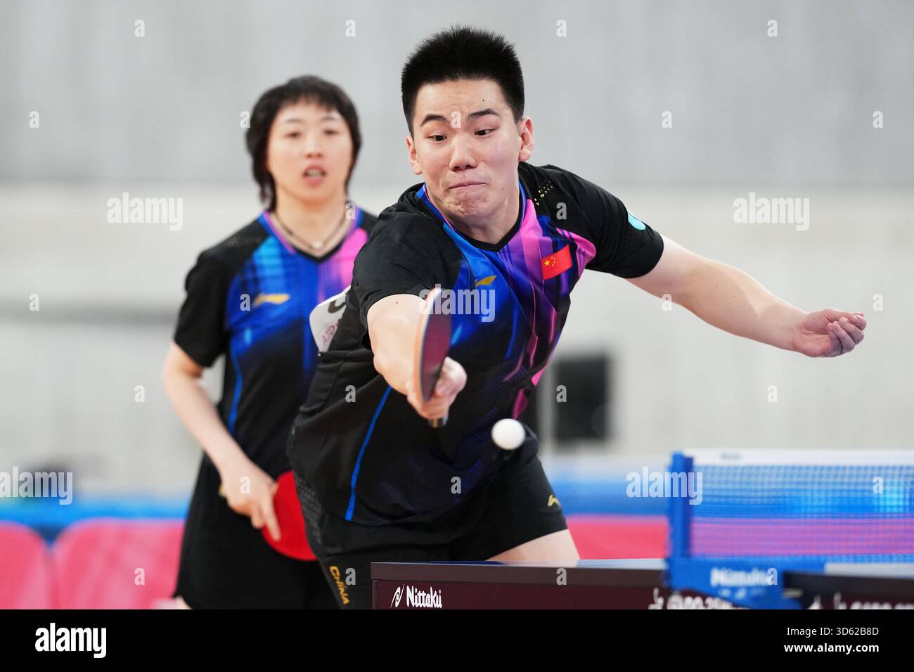Lin Quan & Shi Ce (CHN), NOVEMBER 18, 2025 - Table Tennis : Mix Doubles ...