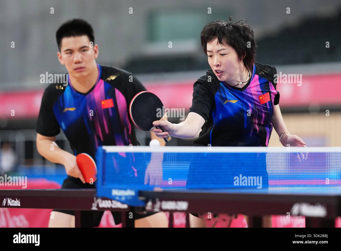 Lin Quan & Shi Ce (CHN), NOVEMBER 18, 2025 - Table Tennis : Mix Doubles ...