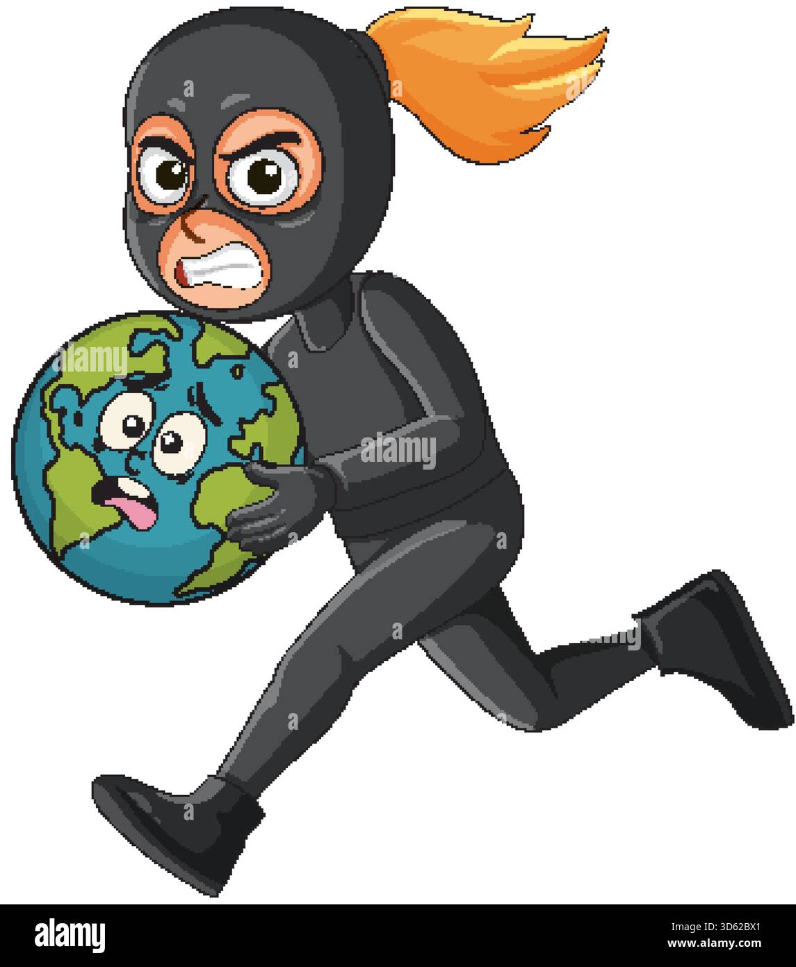 Woman running scared side view Stock Vector Images - Alamy