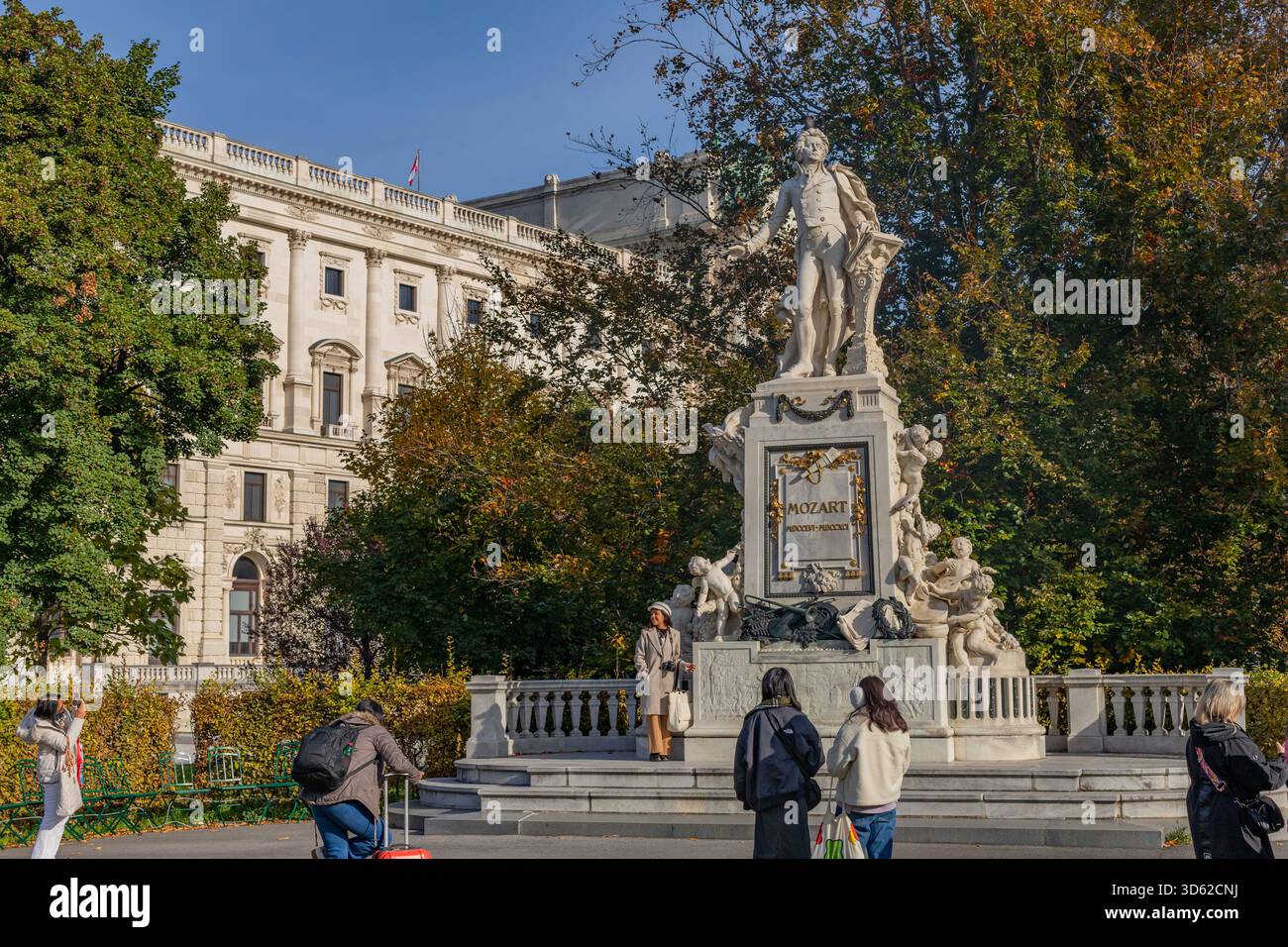 Vienna, Austria: October 20, 2025: Monument dedicated to composer ...