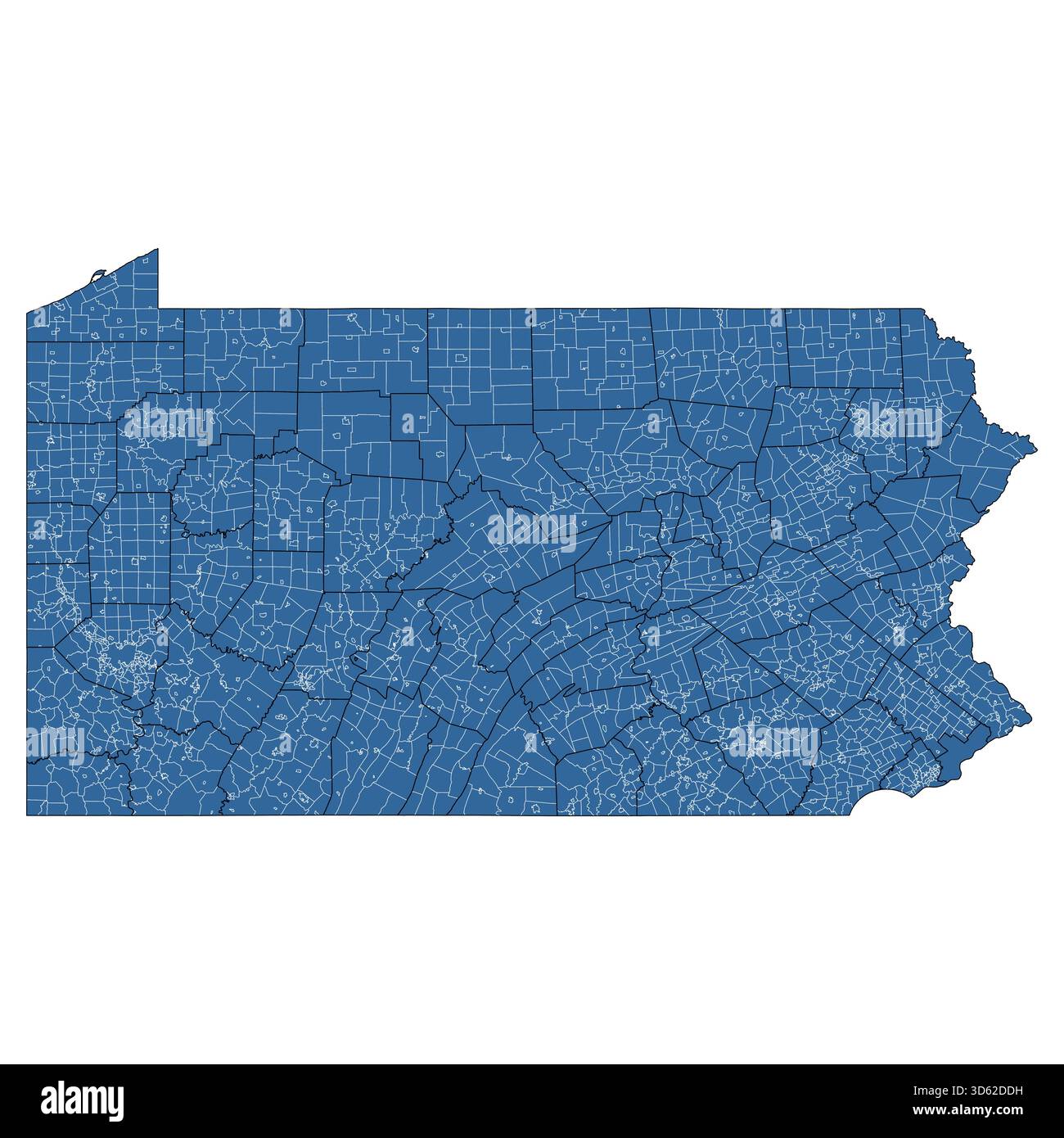 Pennsylvania county map vector vectors hi-res stock photography and ...