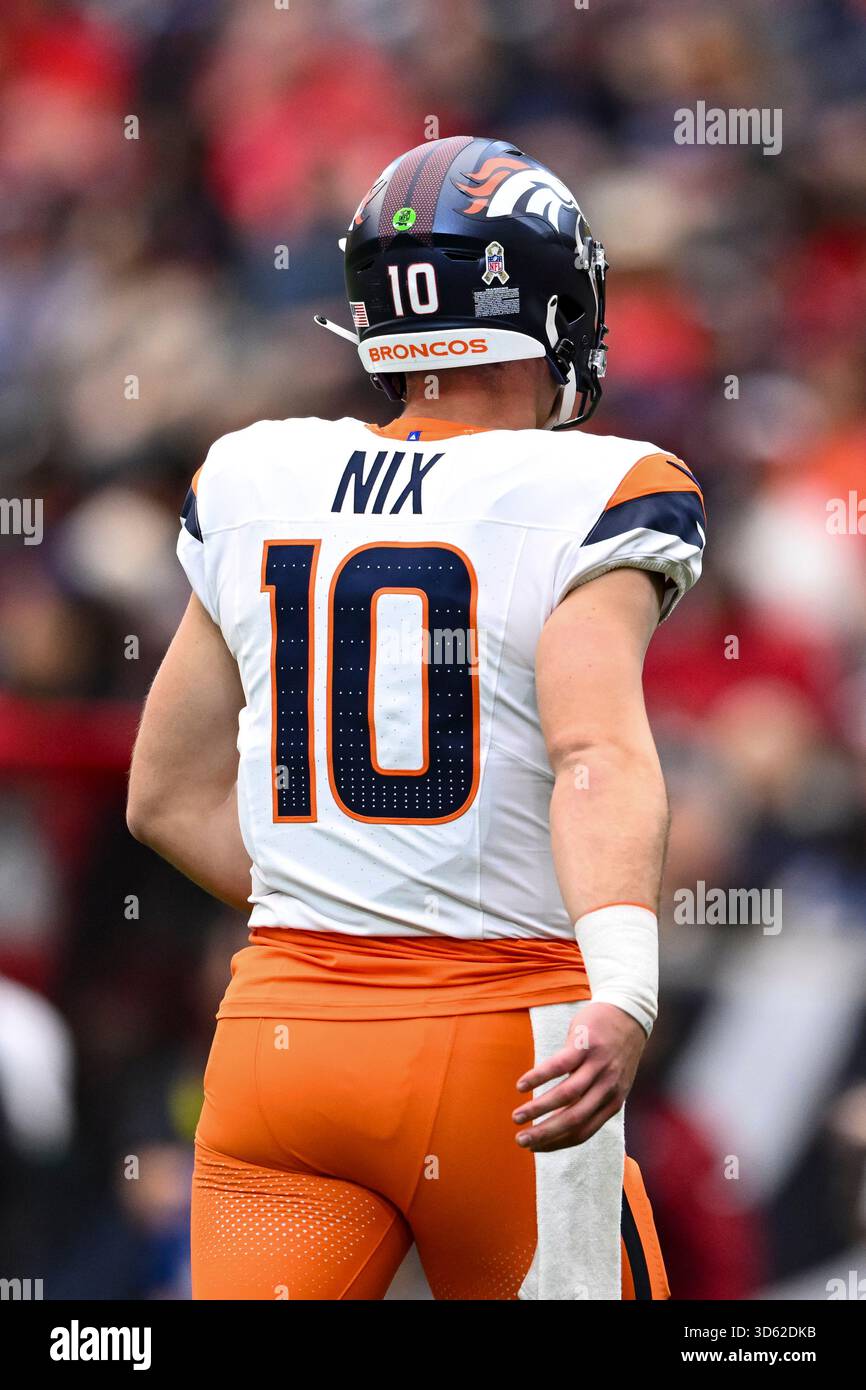 A Salute to Service decal displayed on Denver Broncos quarterback Bo ...