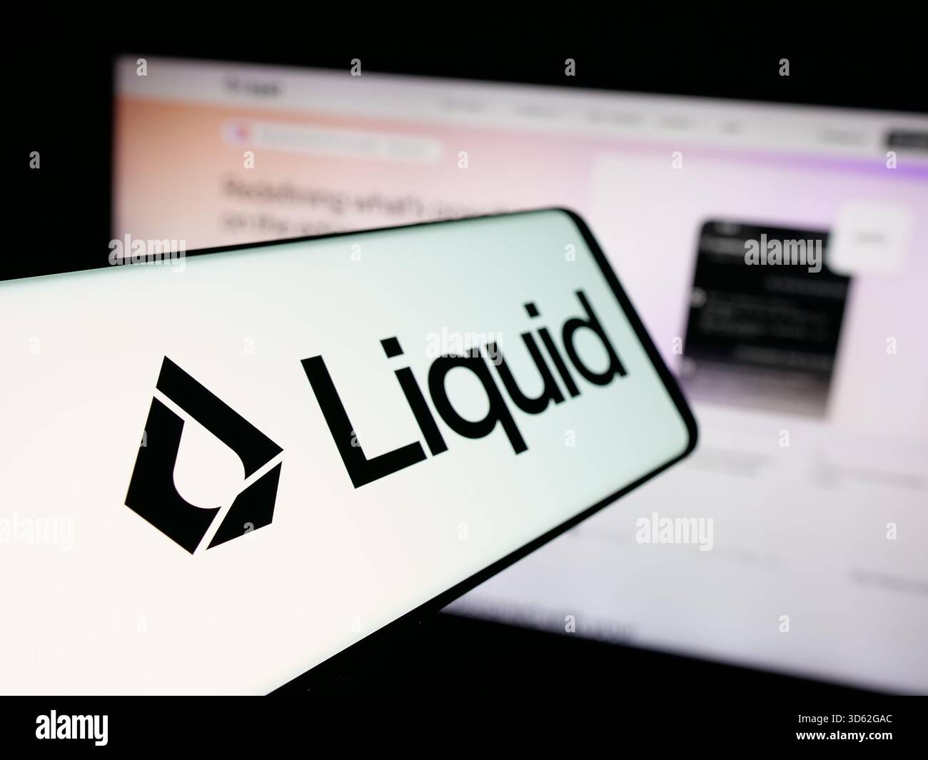 In this photo illustration, a smartphone with the logo of US artificial ...