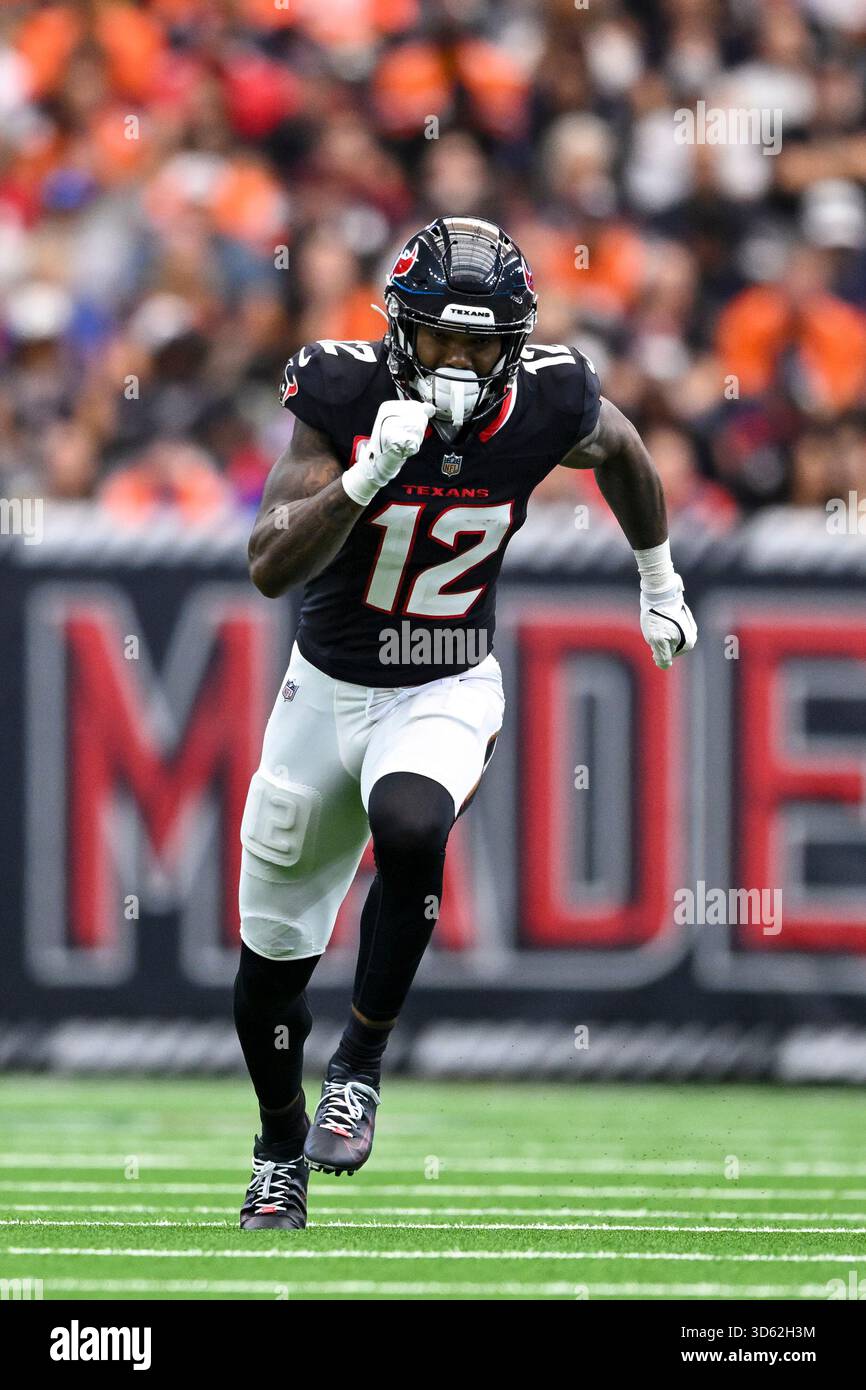 Houston Texans wide receiver Nico Collins (12) runs a route in the ...