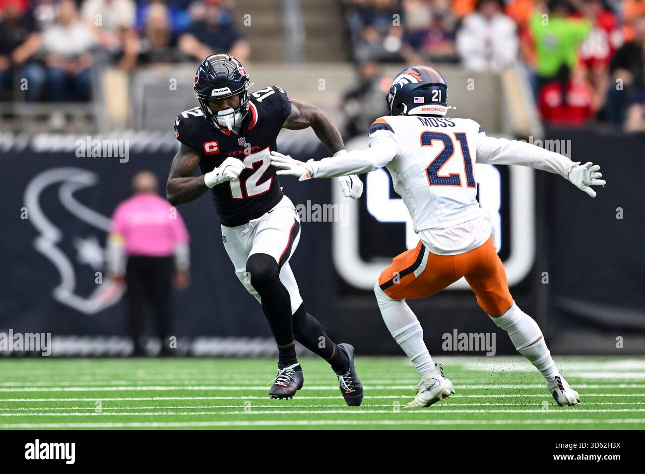 Houston Texans wide receiver Nico Collins (12) runs a route in the ...