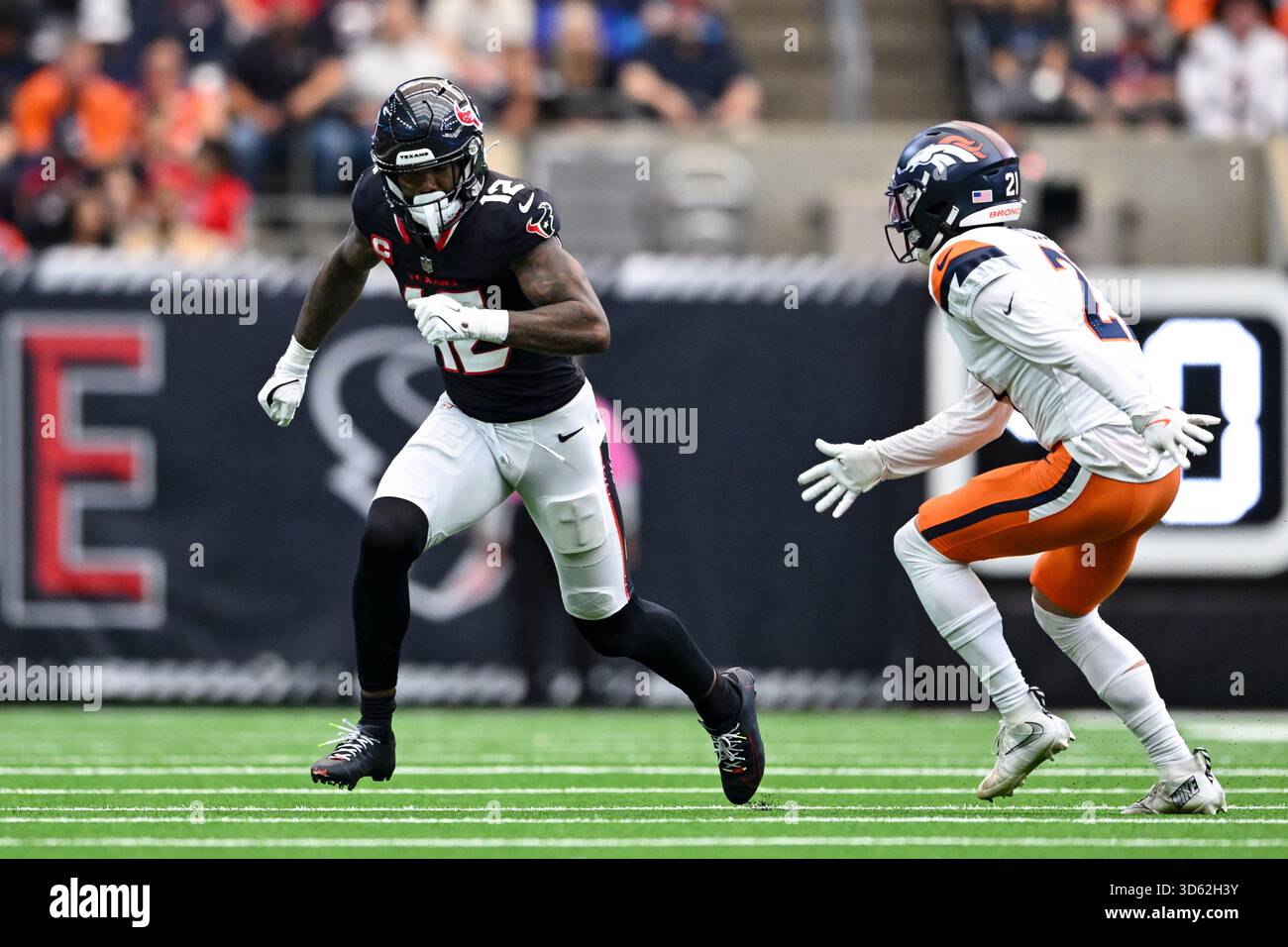 Houston Texans wide receiver Nico Collins (12) runs a route in the ...